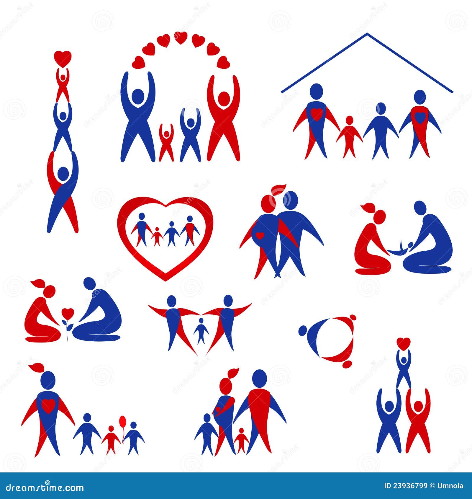 Collection of Family Icons, Logo Stock Vector - Illustration of kids ...