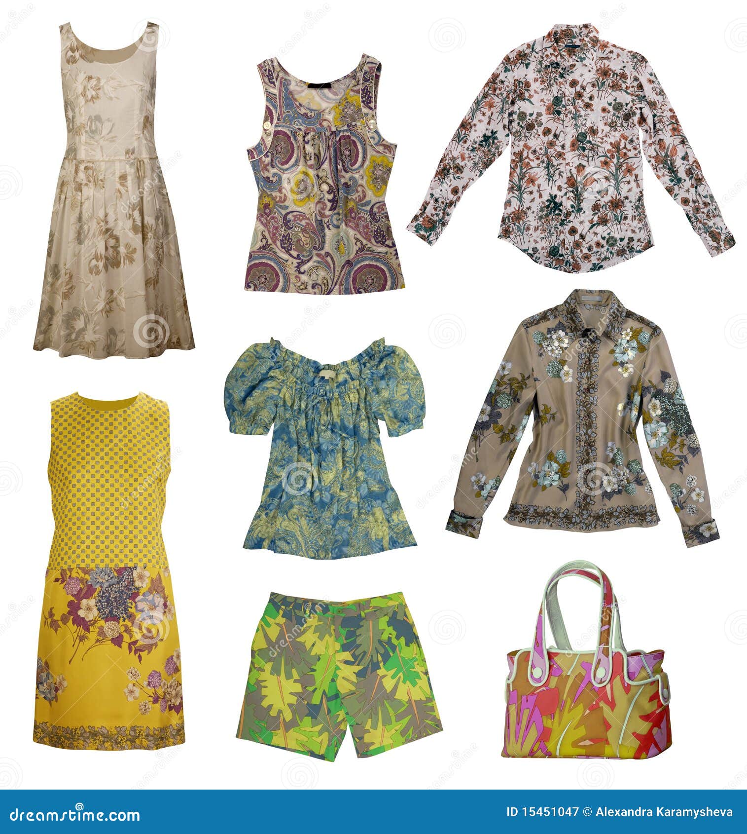 Collection fashion clothes stock image. Image of design - 15451047