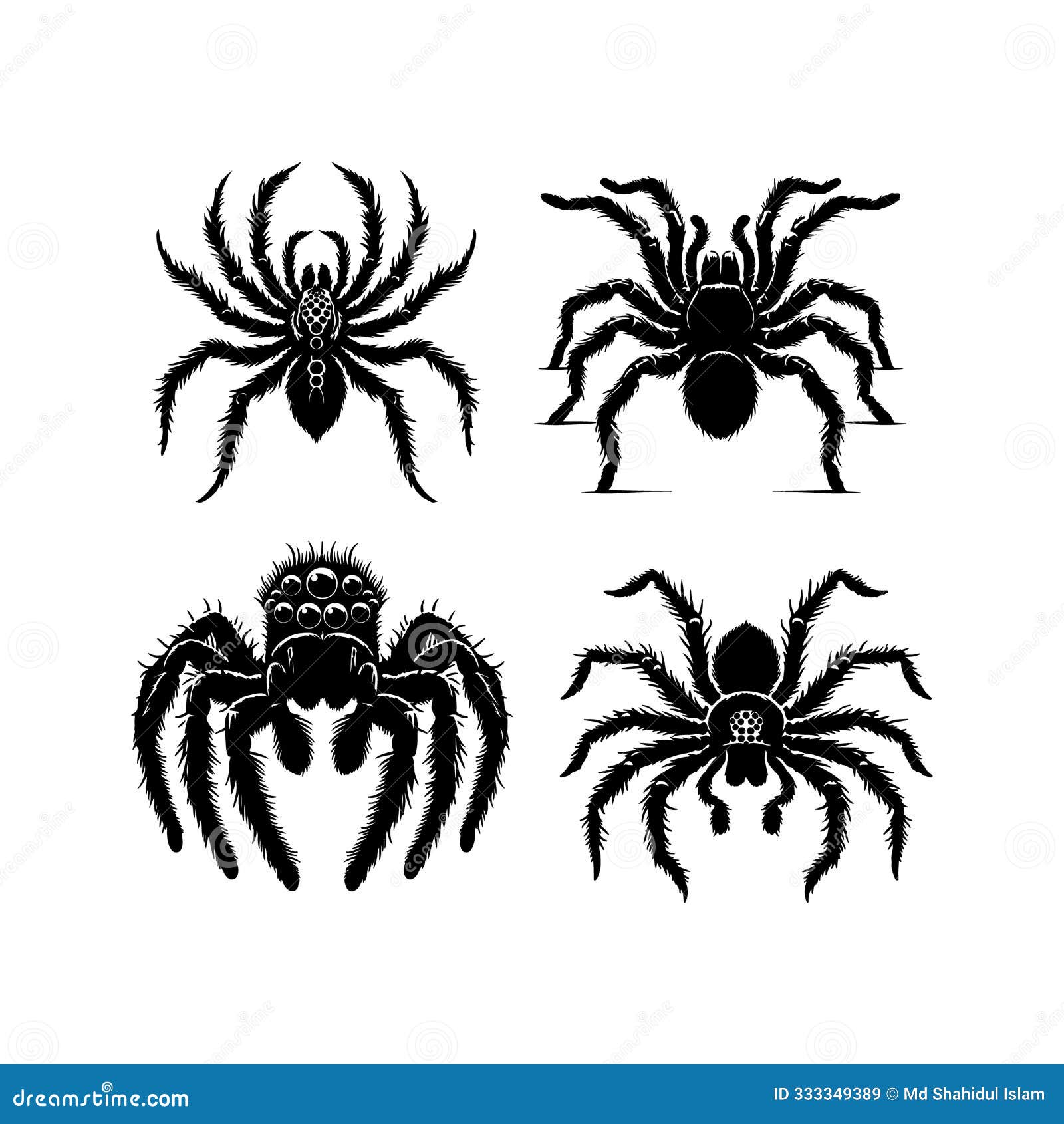 Six-Eyed Sand Spider Silhouette Victor Cartoon Vector | CartoonDealer ...