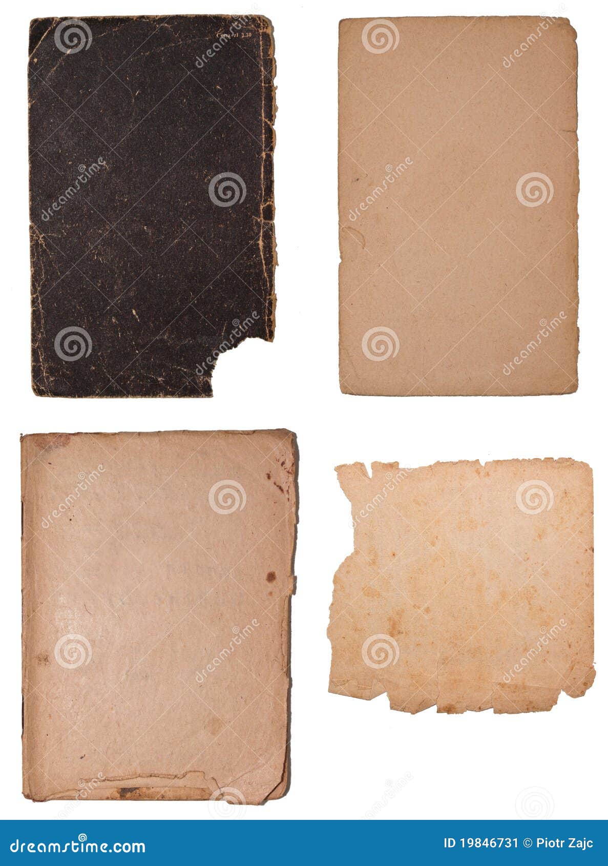 Collection of Few Old Paper Pieces Stock Image - Image of cardboard ...