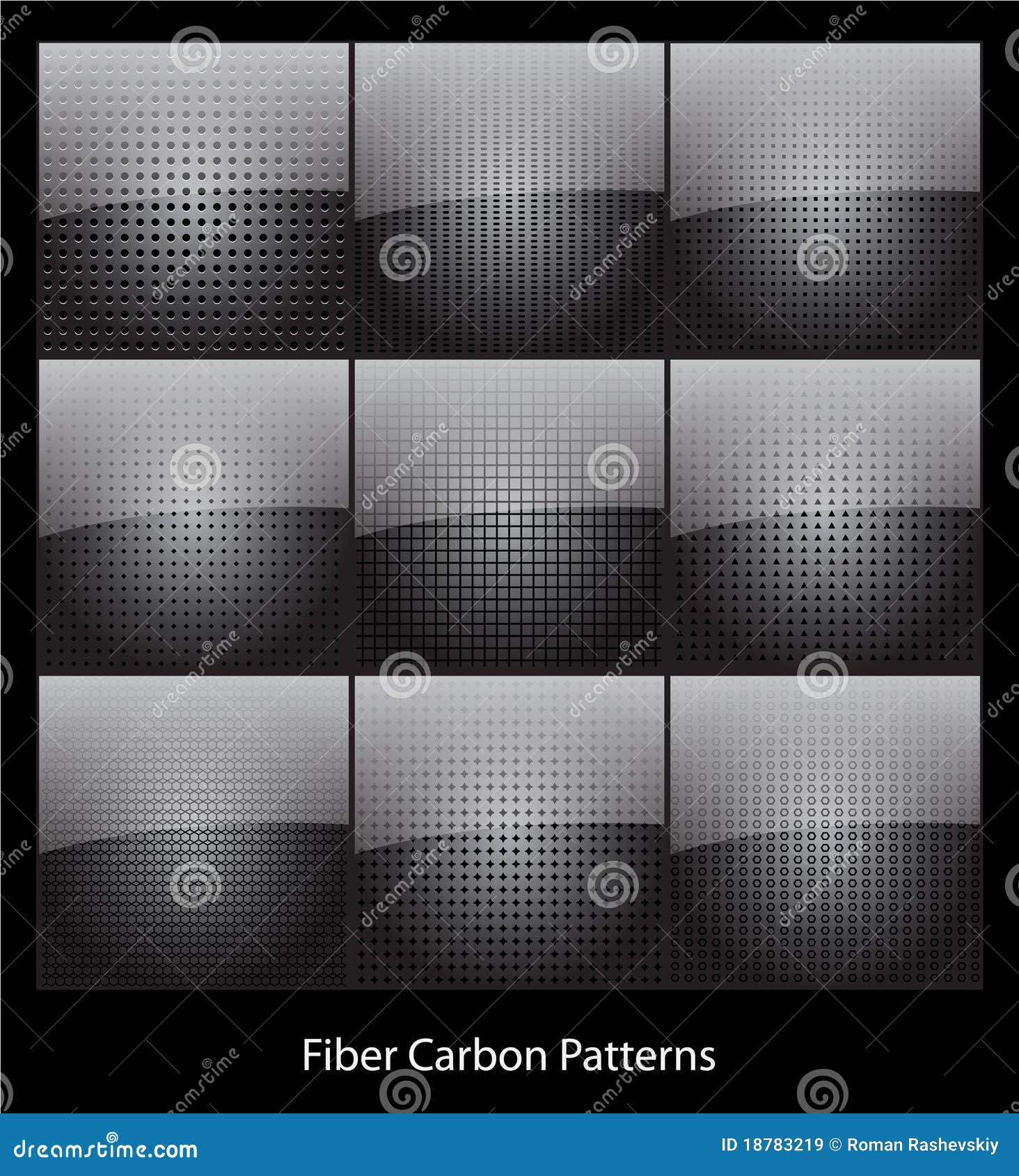 A Collection of Fiber Carbon Patterns Stock Vector - Illustration of ...