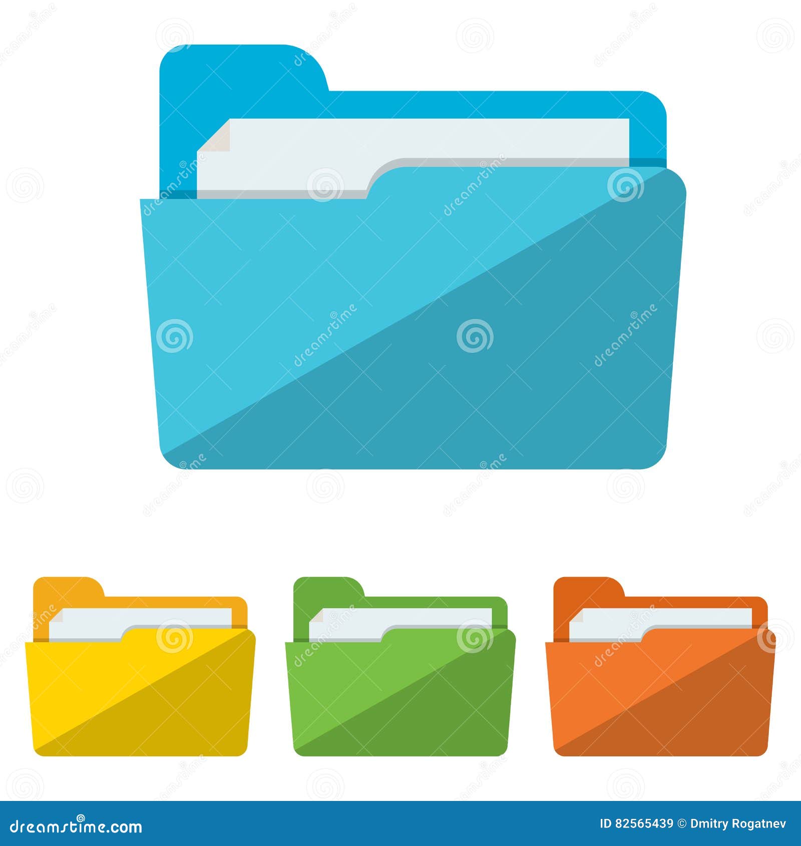 A Collection Of Folders And File Organizers In A Realistic Portrayal ...