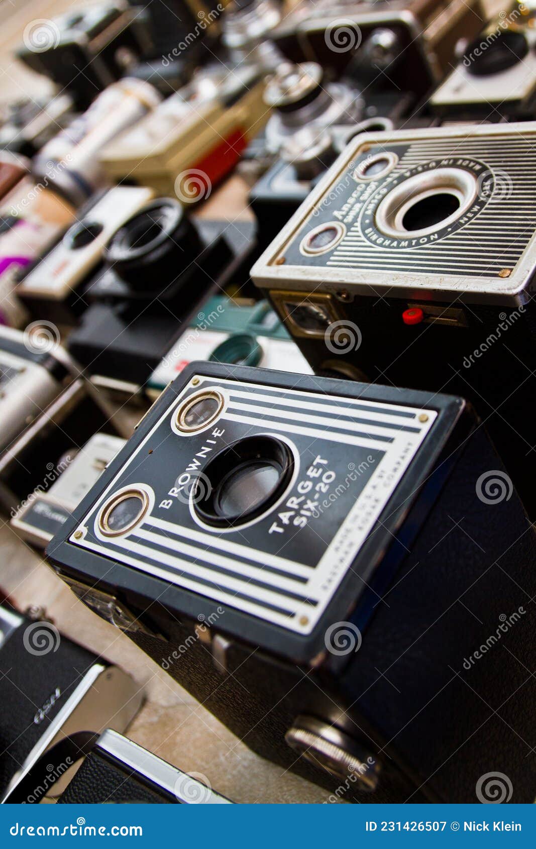 Collection of Film Cameras at Three Quarters View Background Editorial ...