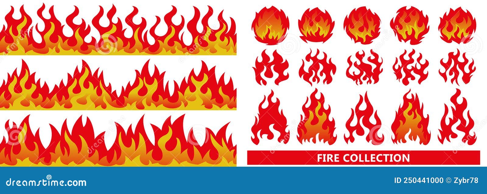 Fire Design Element Collection Stock Vector - Illustration of burn ...