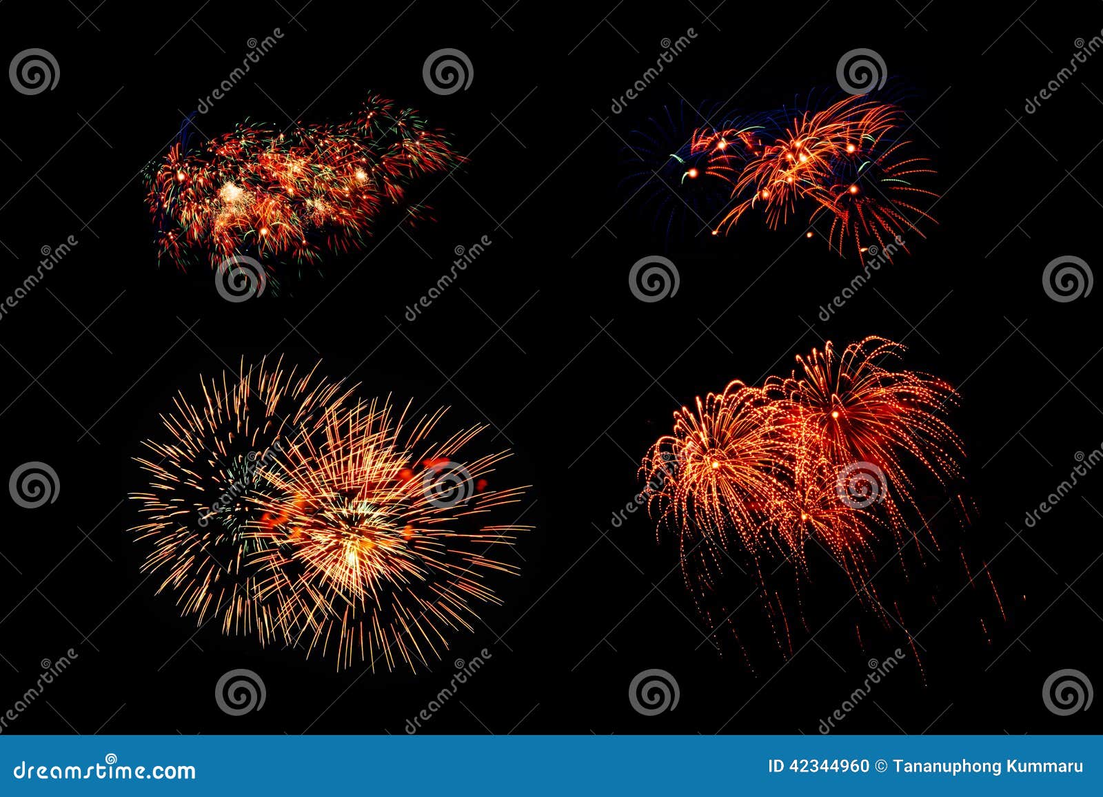 Collection of fireworks. stock photo. Image of chinese - 42344960