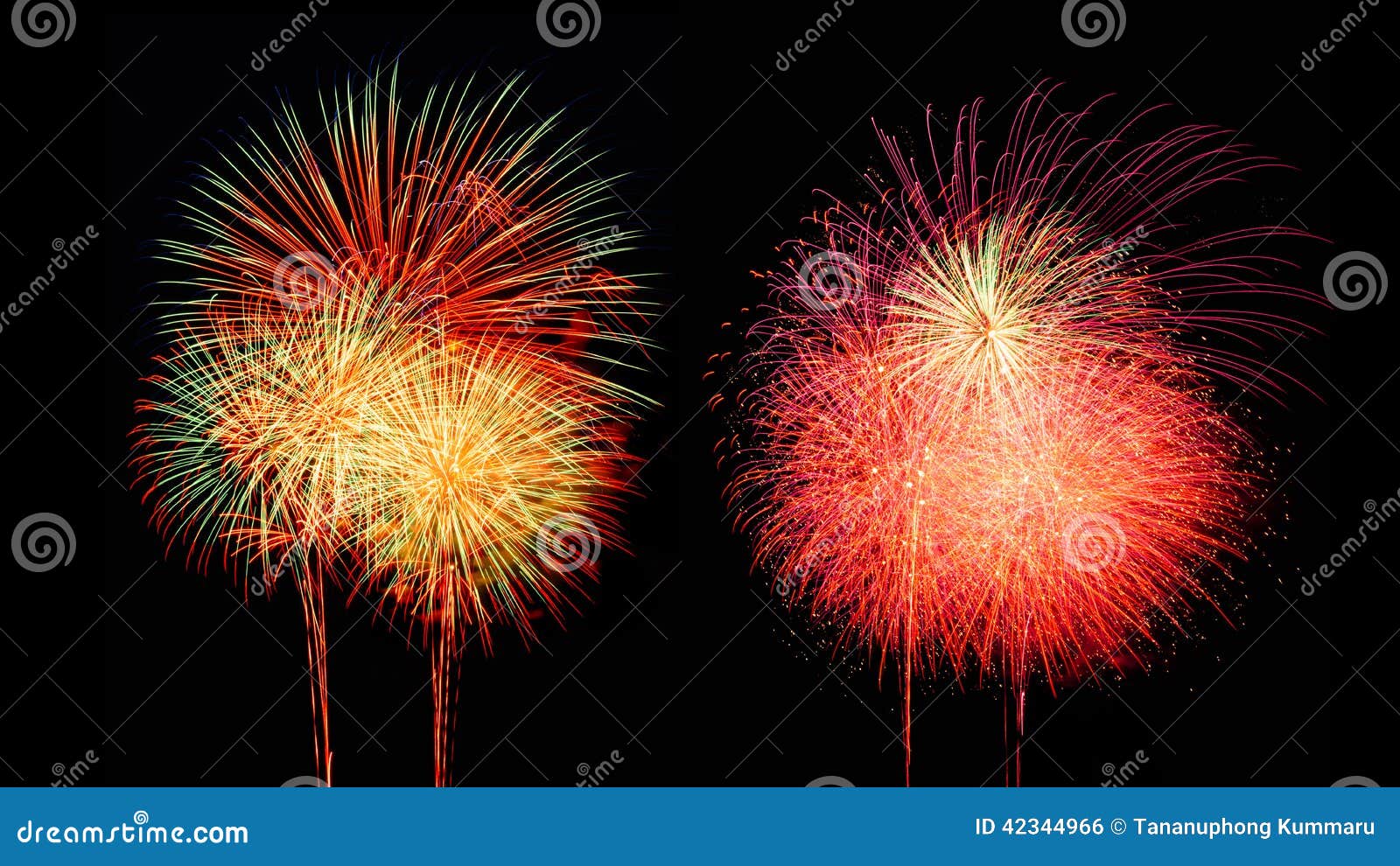 Collection of fireworks. stock photo. Image of festival - 42344966
