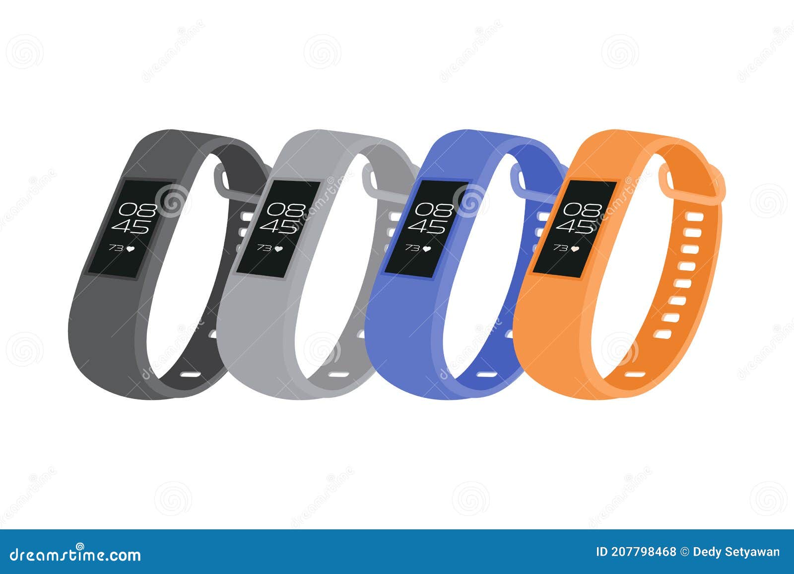 Collection Fitness Activity Tracker Stock Vector - Illustration of ...