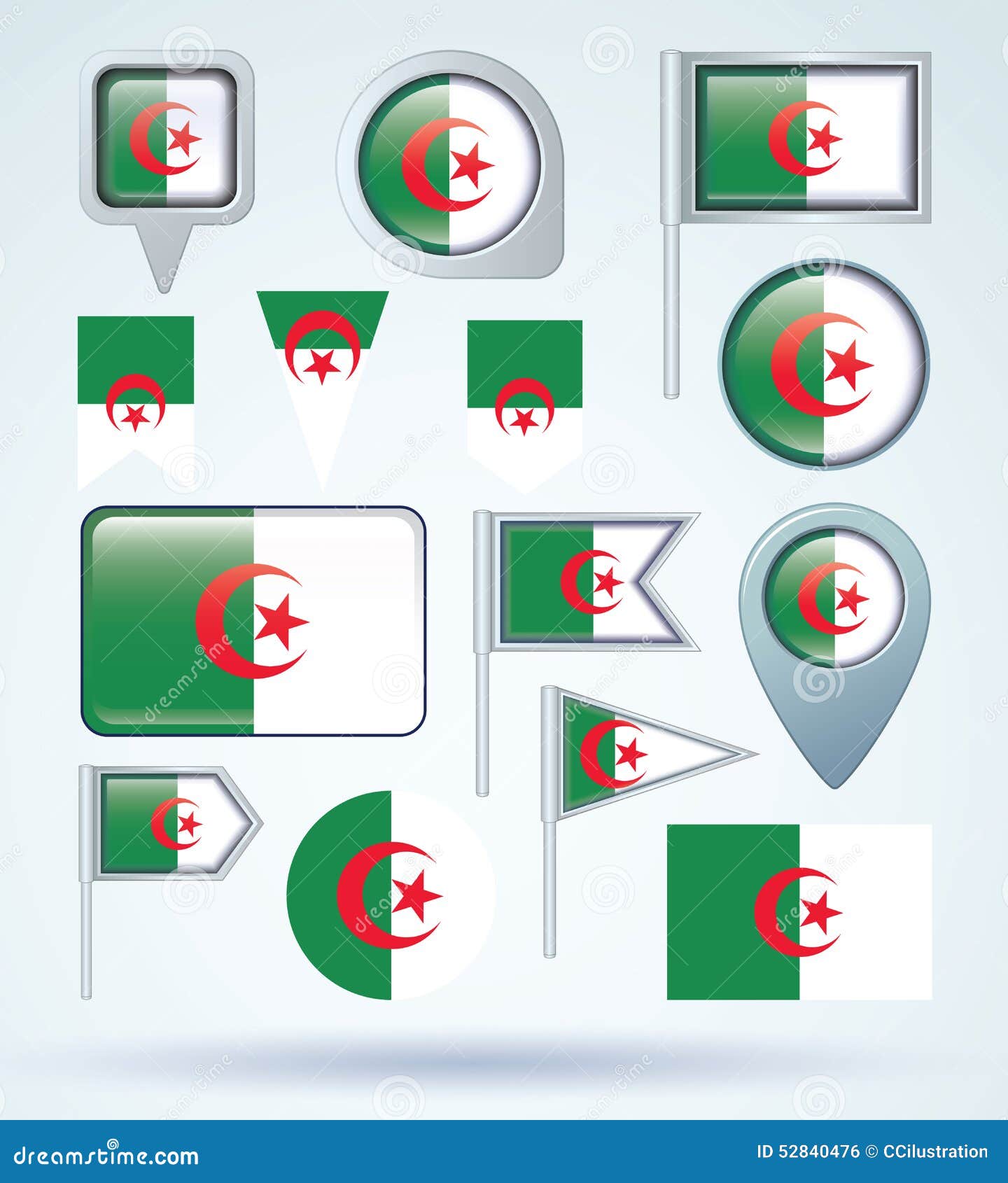 Algeria Vector Map Isolated On White Background. High-Detailed Black ...