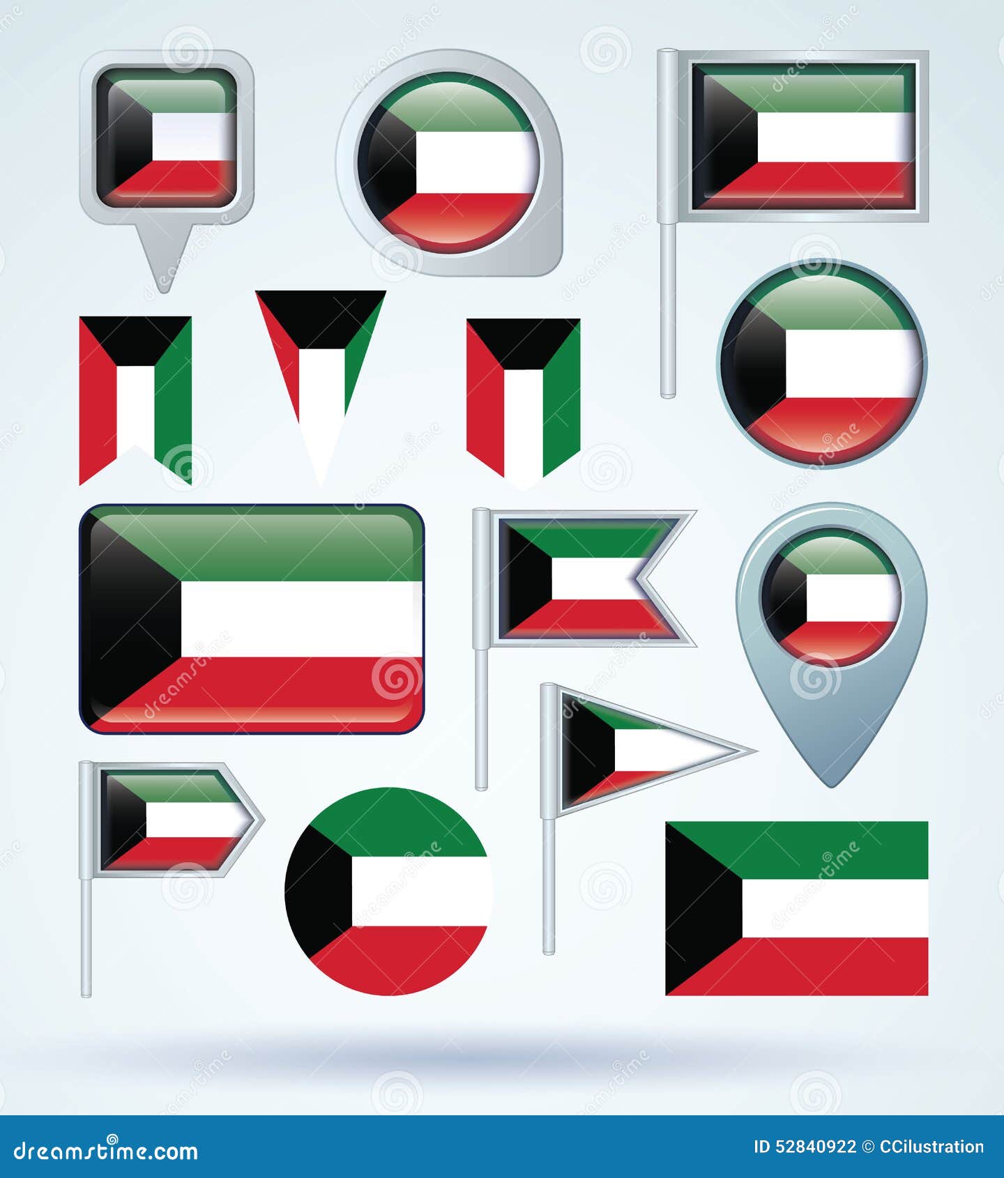 Kuwait. Map Of Kuwait, Vector Silhouette. Royalty-Free Stock Photo ...