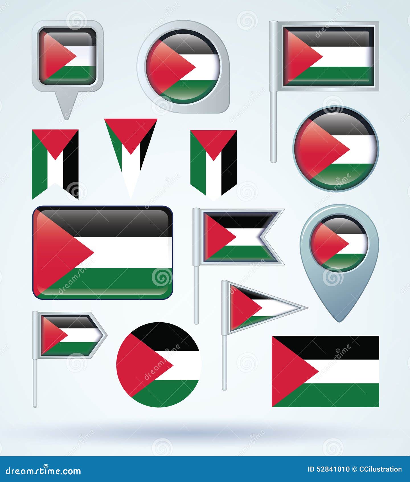 Palestine Map Vector With Red Pin | CartoonDealer.com #132178189