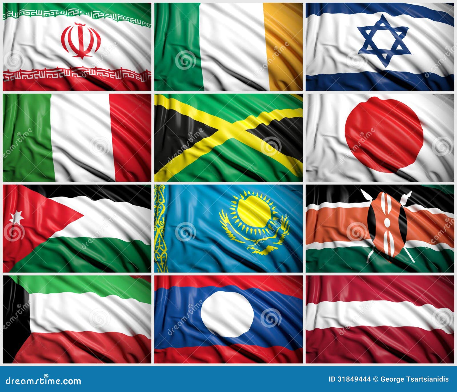 Collection of flags stock illustration. Illustration of collage - 31849444