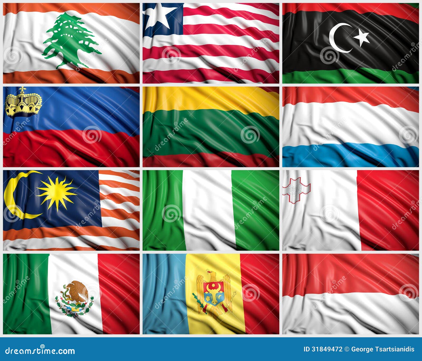 Collection of flags stock illustration. Illustration of group - 31849472