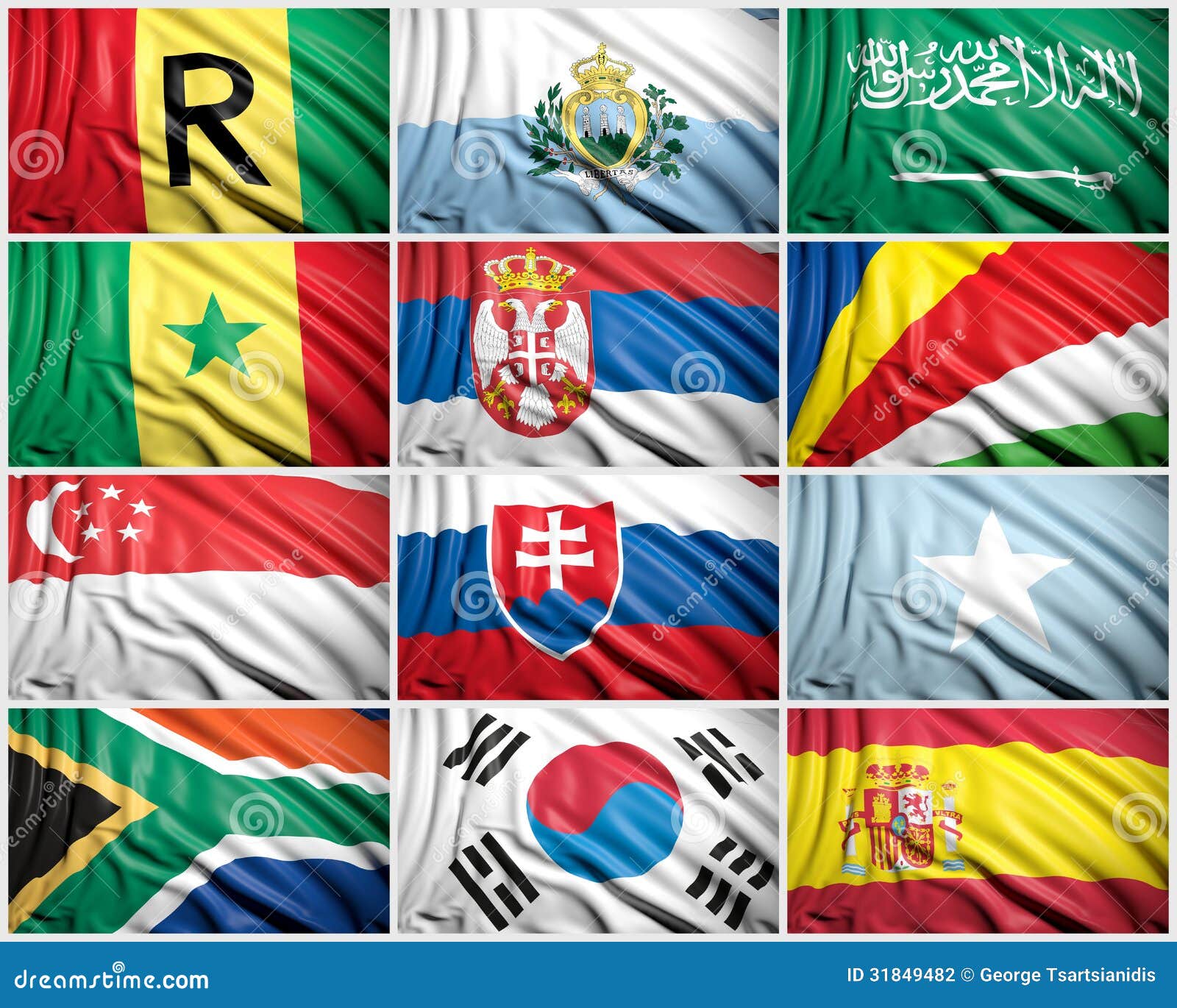 Collection of flags stock illustration. Illustration of symbol - 31849482