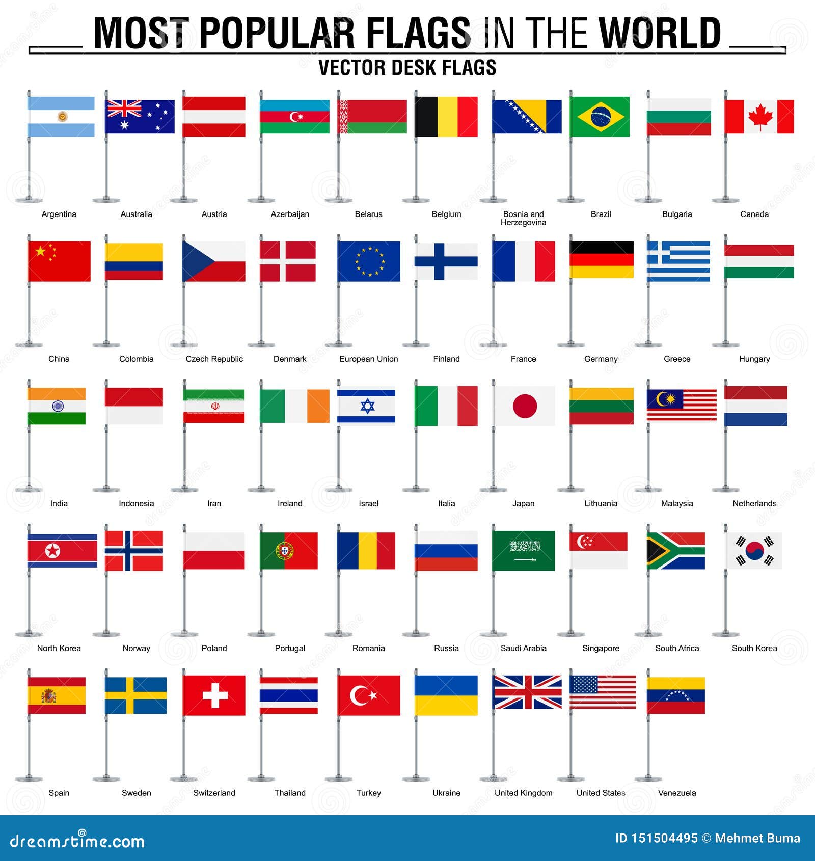 Collection of Flat Desk Flags, Most Popular World Flags Stock ... Collection of Flat Desk Flags, Most Popular World Flags Stock ...