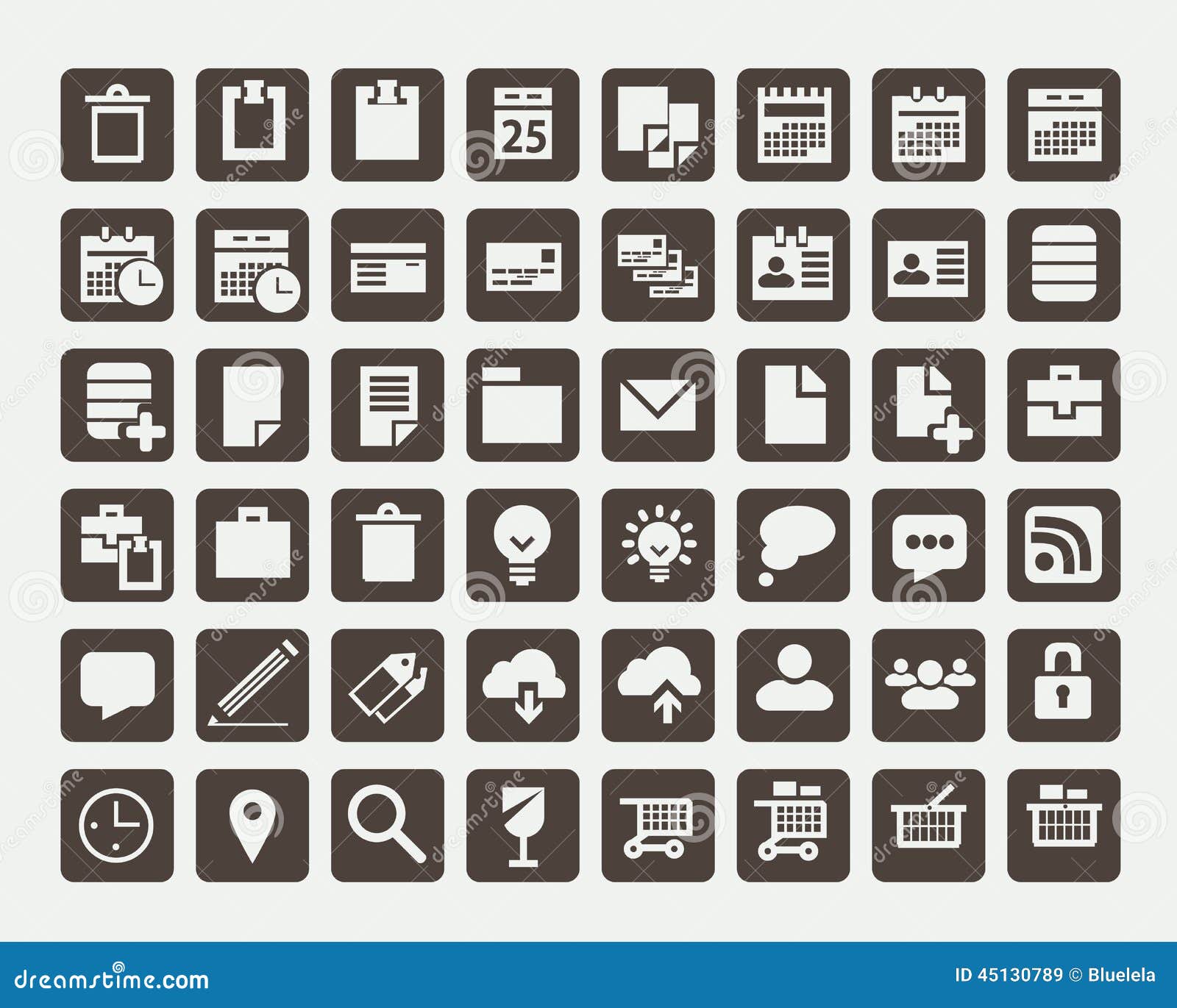 Collection of flat icons stock vector. Illustration of home - 45130789