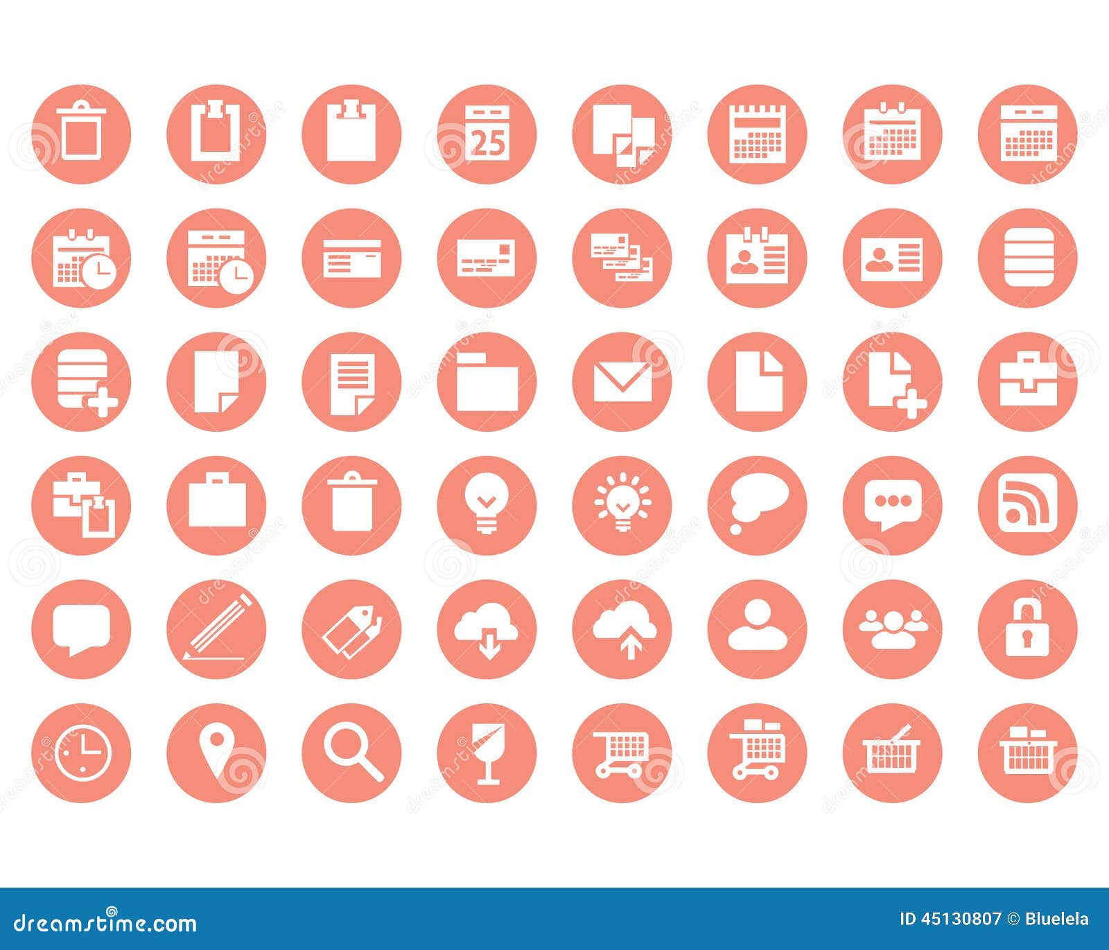 Collection of flat icons stock vector. Illustration of finance - 45130807