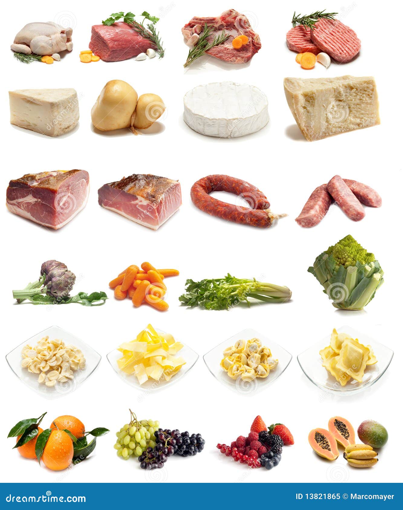 Food Variety Table Top Fried Chicken Fried Fish Roasted Pork Papaya ...