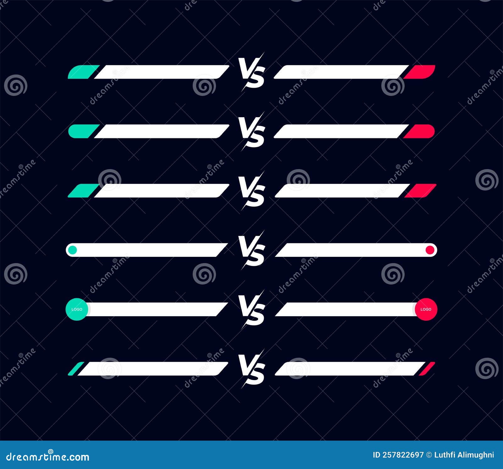 Collection of Football Vs Text Bar Vector Stock Vector - Illustration ...