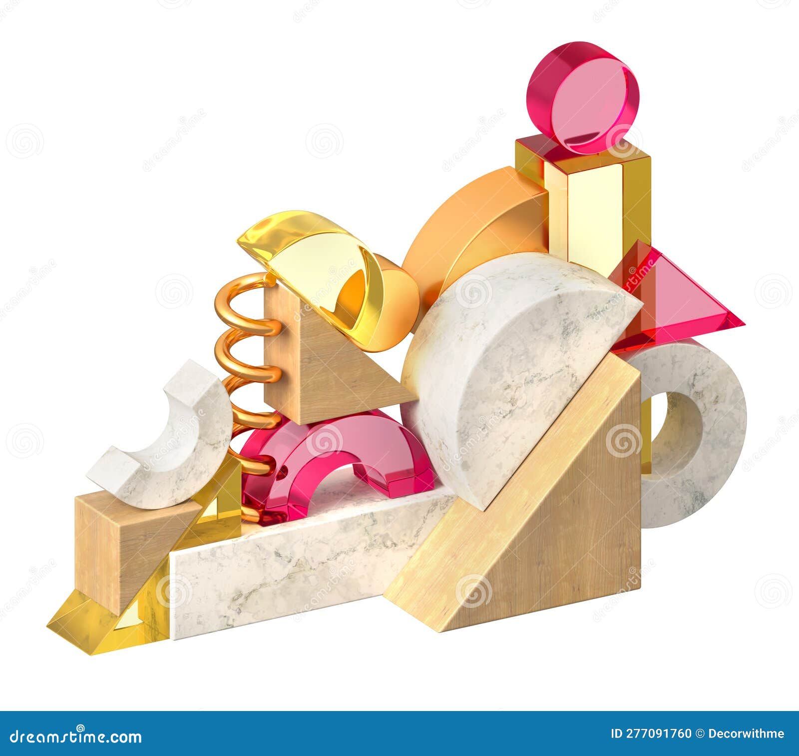 Collection of Forms and Textures - Colored Geometric Shapes 3d ...