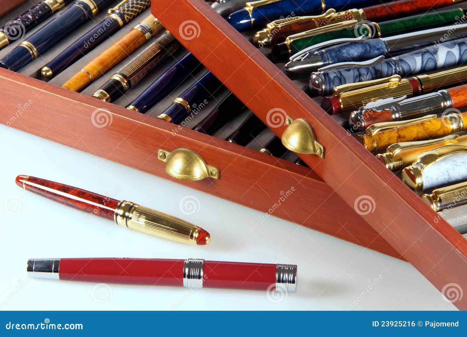 Collection of Fountain Pens Stock Photo - Image of collection, class ...