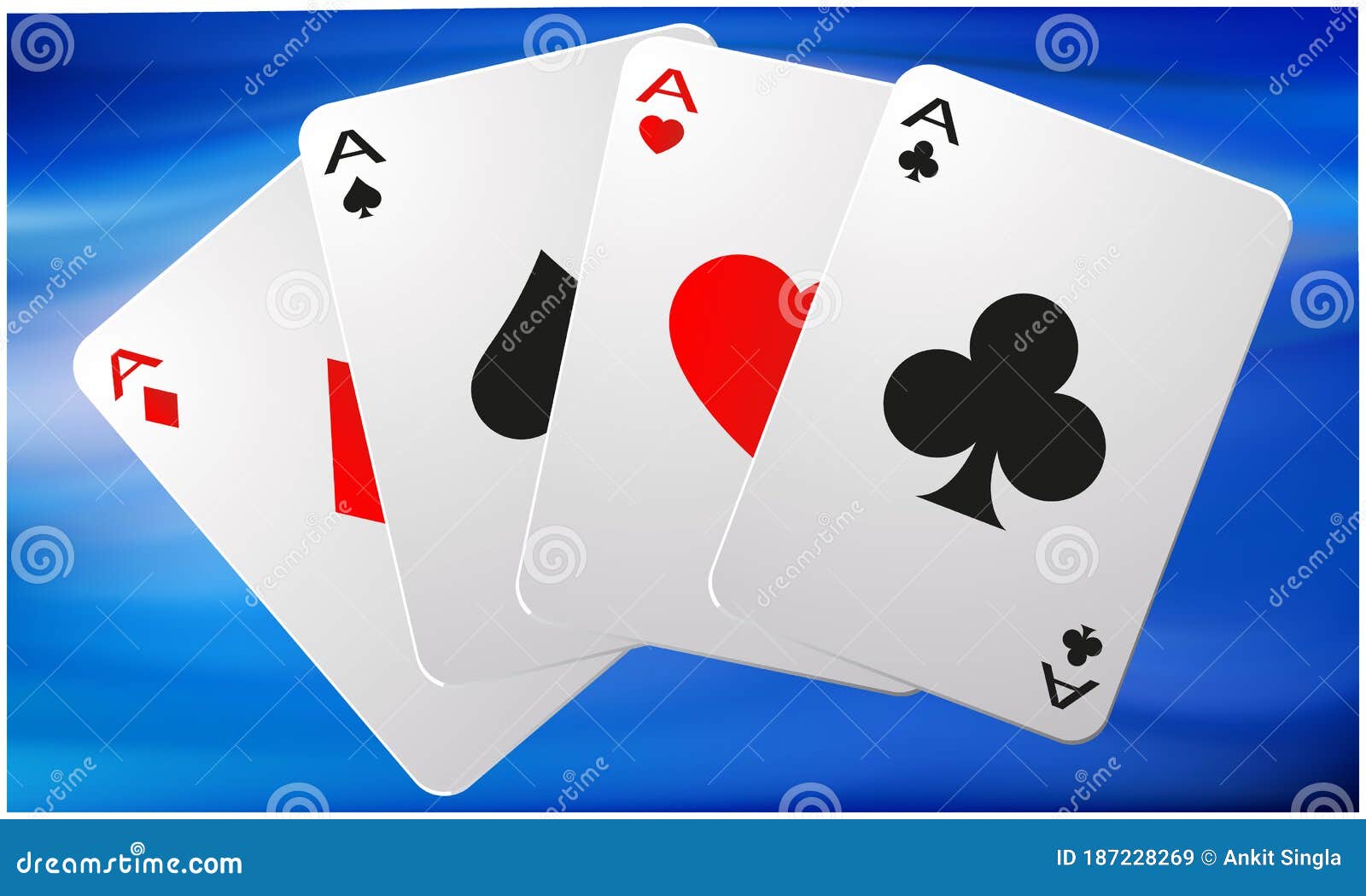 Collection of Four Aces on Abstract Background Stock Vector ...