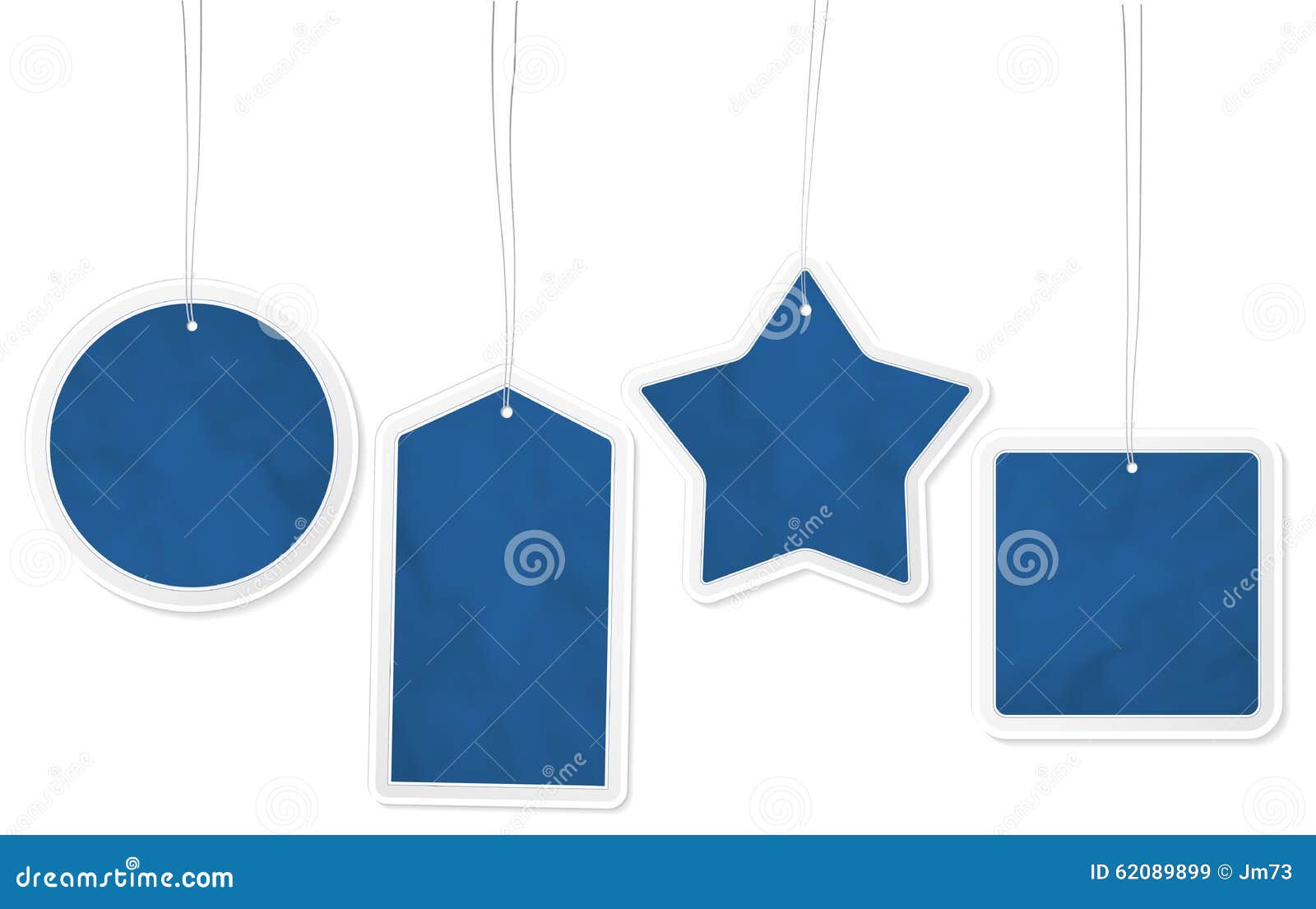 Collection of Four Blue Paper Price Tags Stock Vector - Illustration of ...