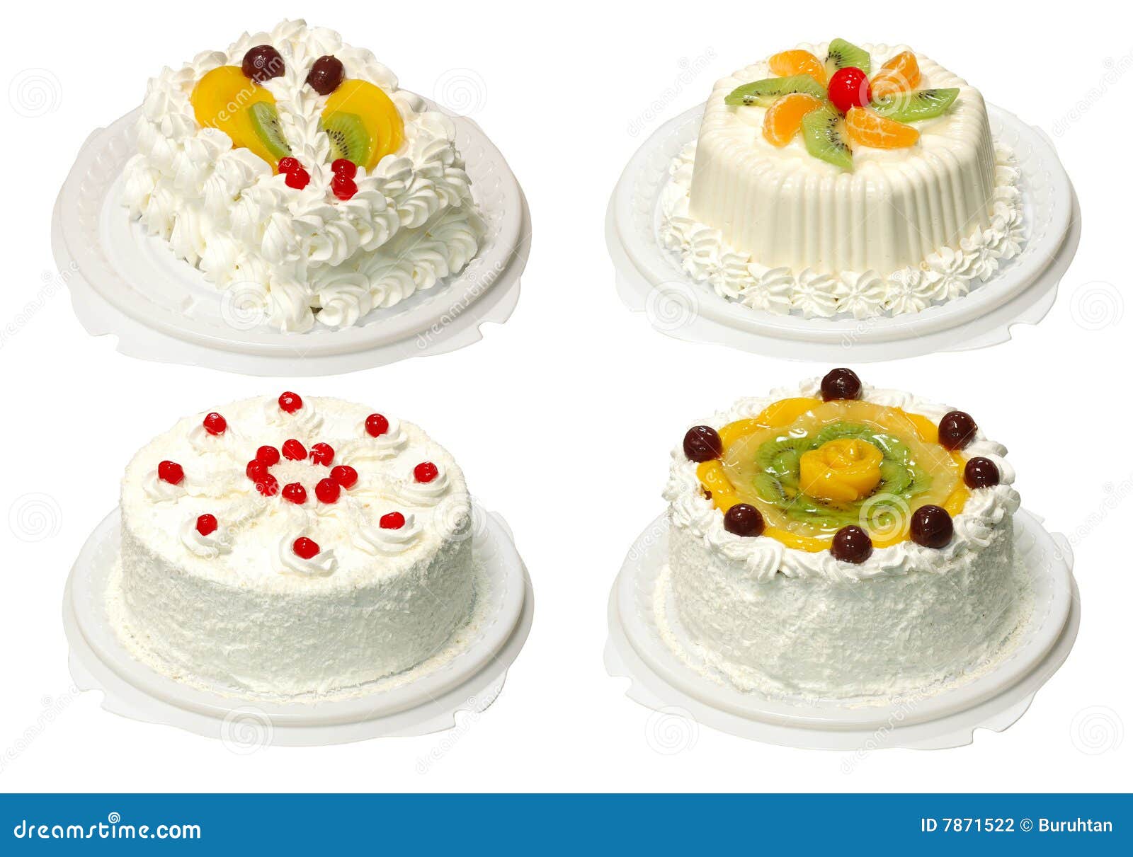 Collection of four cake stock photo. Image of creamy, food - 7871522