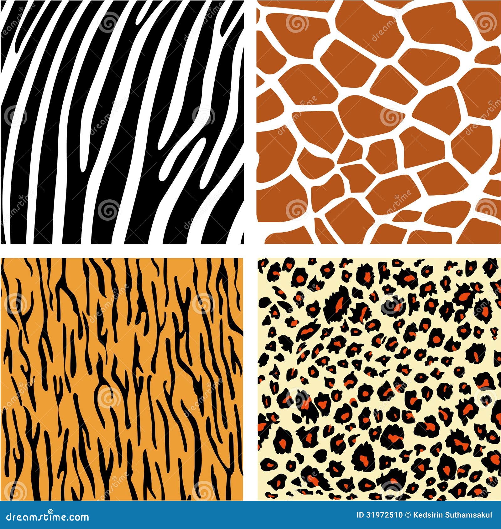 A Collection of Four Different Animal Stock Vector - Illustration of ...