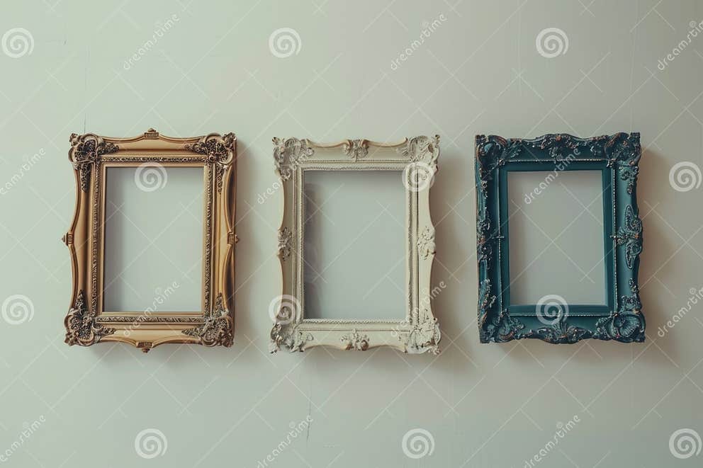 A Collection of Four Frames with Different Colors and Textures ...