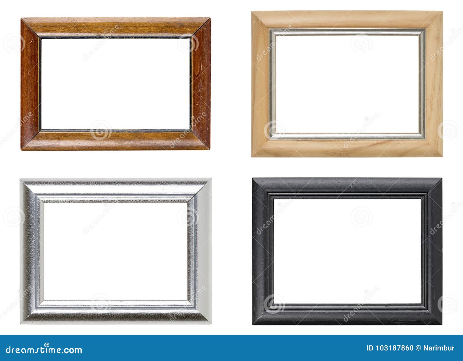 Collection of Four Picture Frames Stock Photo - Image of traditional ...