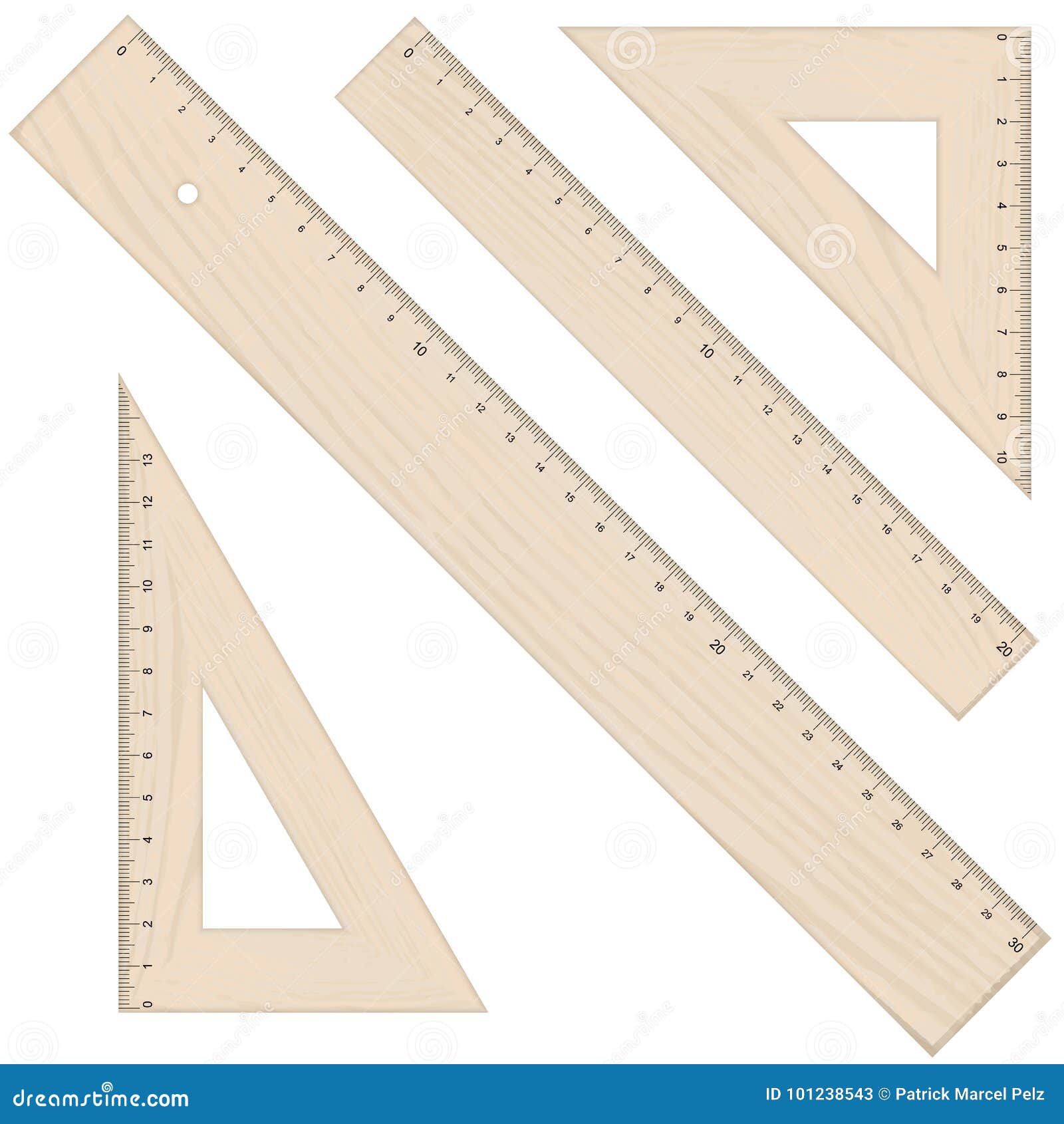 Rulers and triangular stock vector. Illustration of office - 101238543