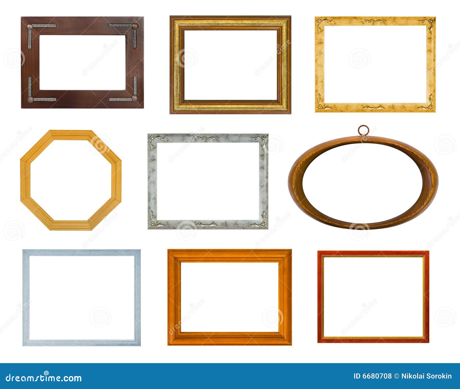 Collection of frames stock photo. Image of isolated, color - 6680708