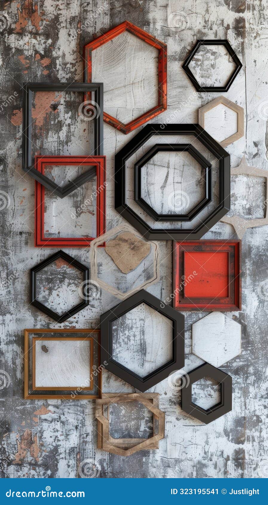 A Collection of Frames in Various Geometric Shapes Circles Squares ...