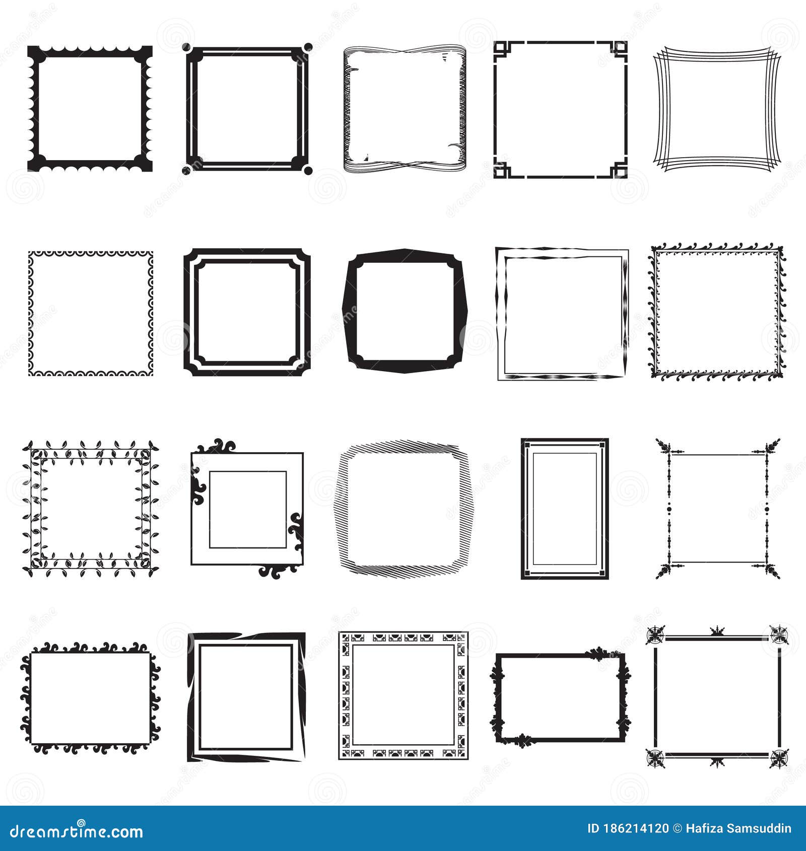 Collection of Frames. Vector Illustration Decorative Design Stock ...