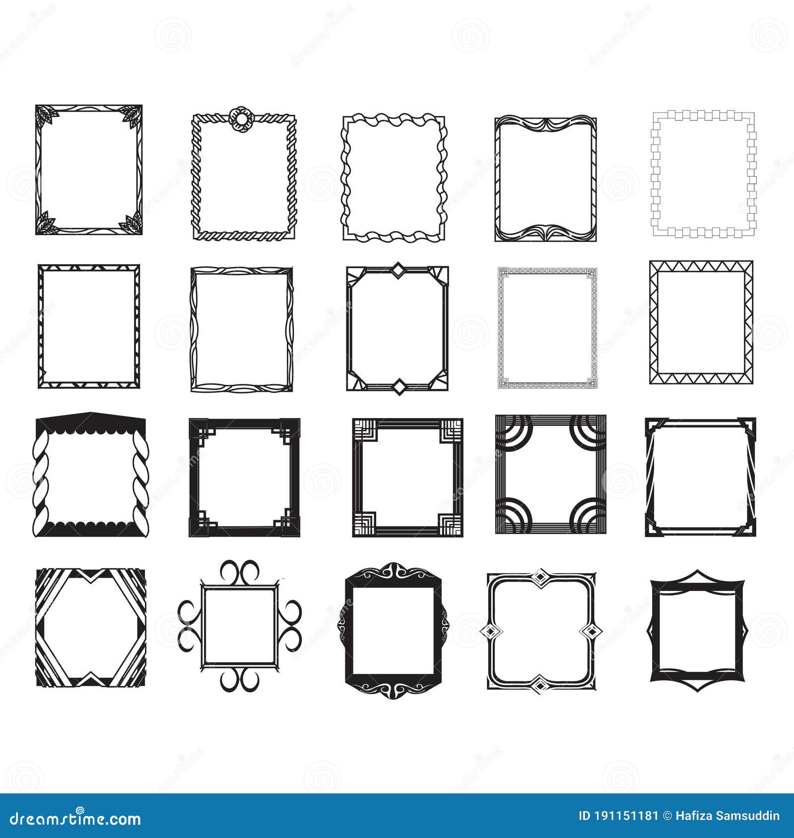 Collection of Frames. Vector Illustration Decorative Design Stock ...
