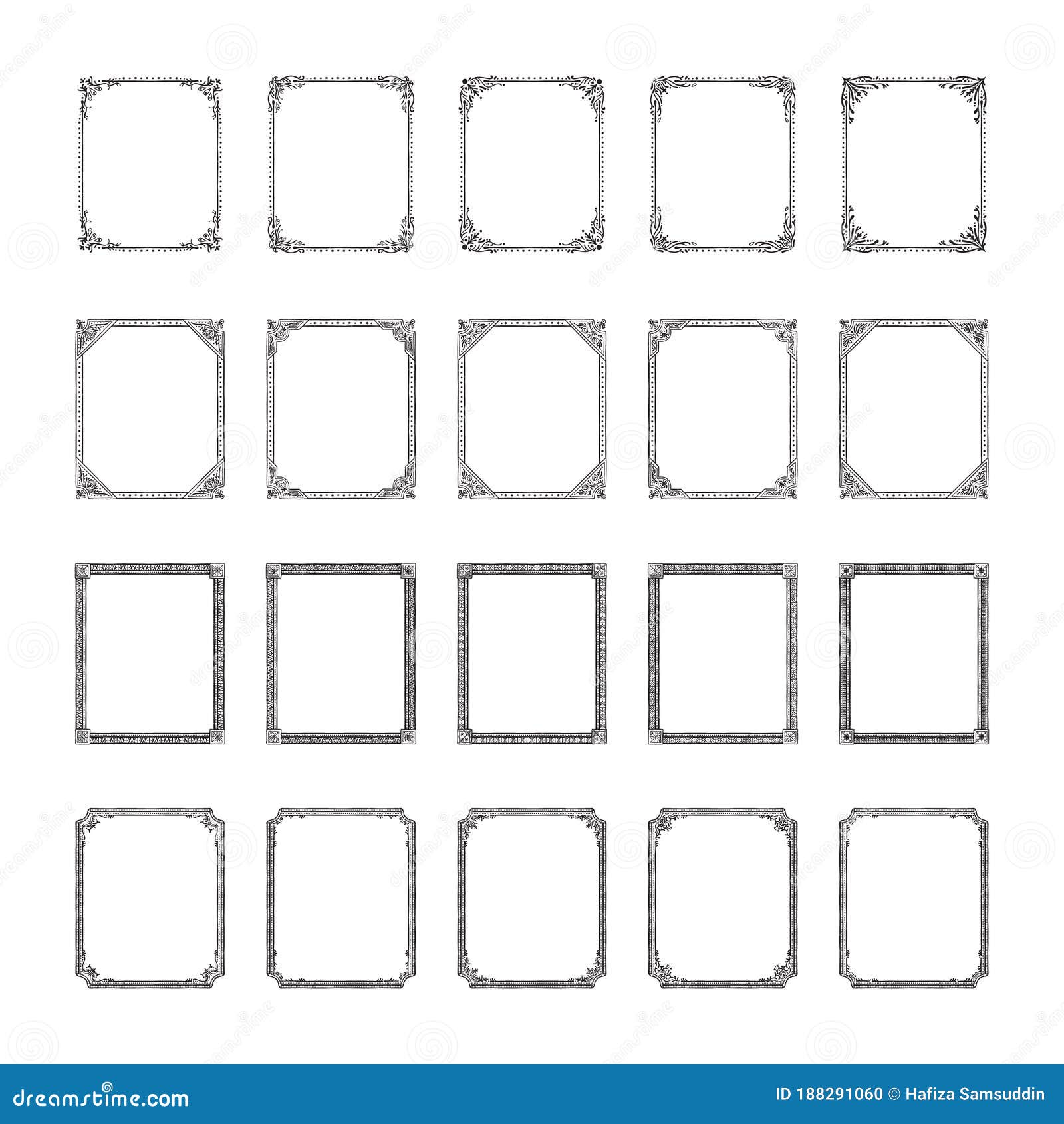Collection of Frames. Vector Illustration Decorative Design Stock ...