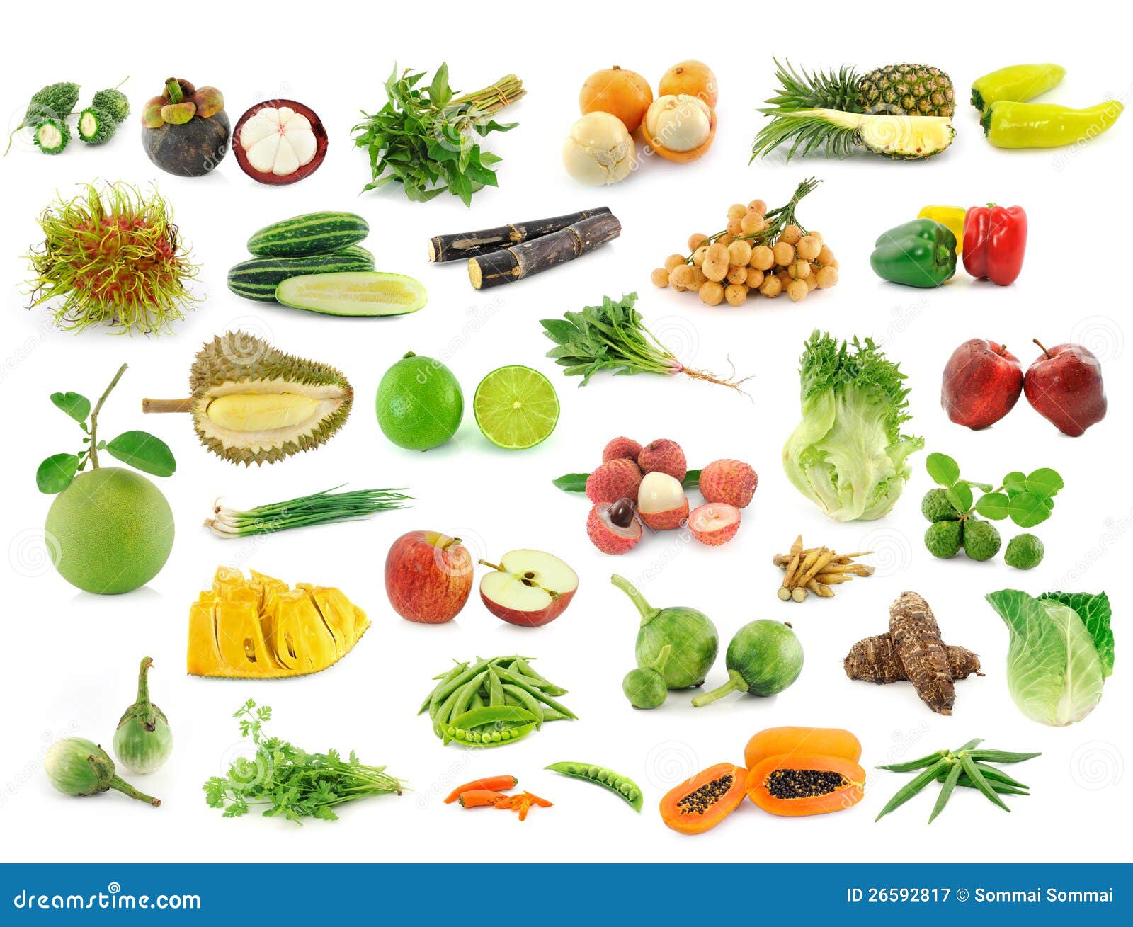 Collection of Fruits and Vegetables Stock Image - Image of fruit ...