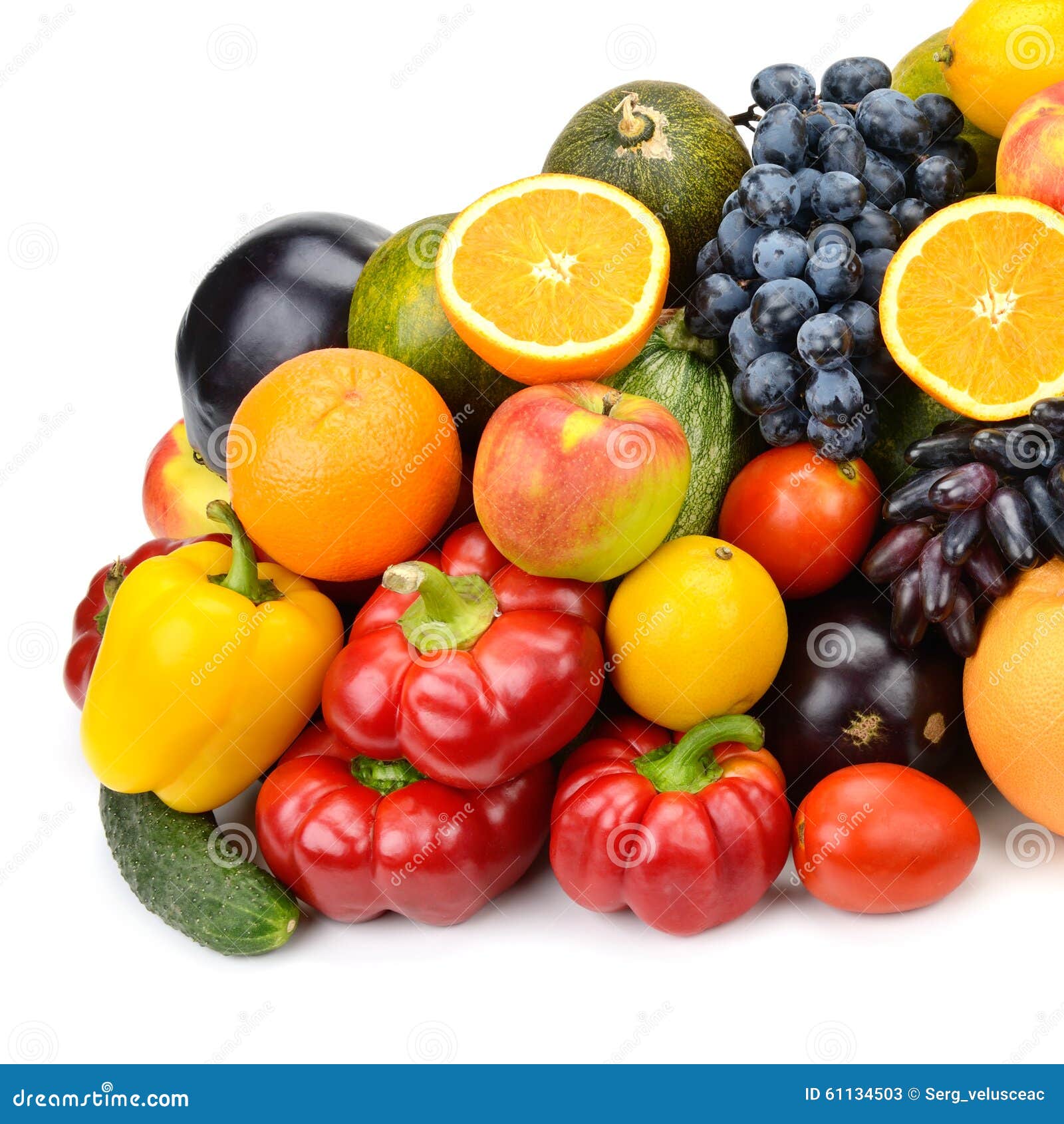 Collection of Fruits and Vegetables Stock Image - Image of fruits ...