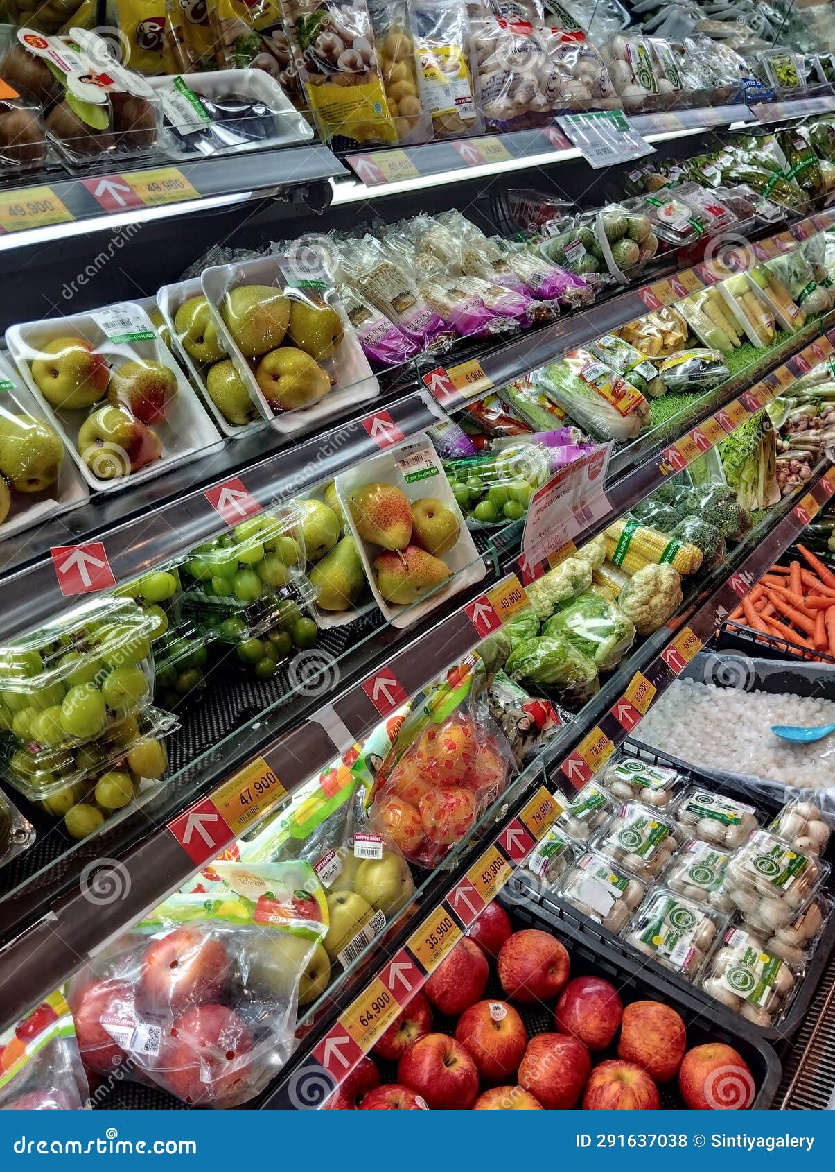 Collection of Fruits and Vegetables on the Modern Market Editorial ...