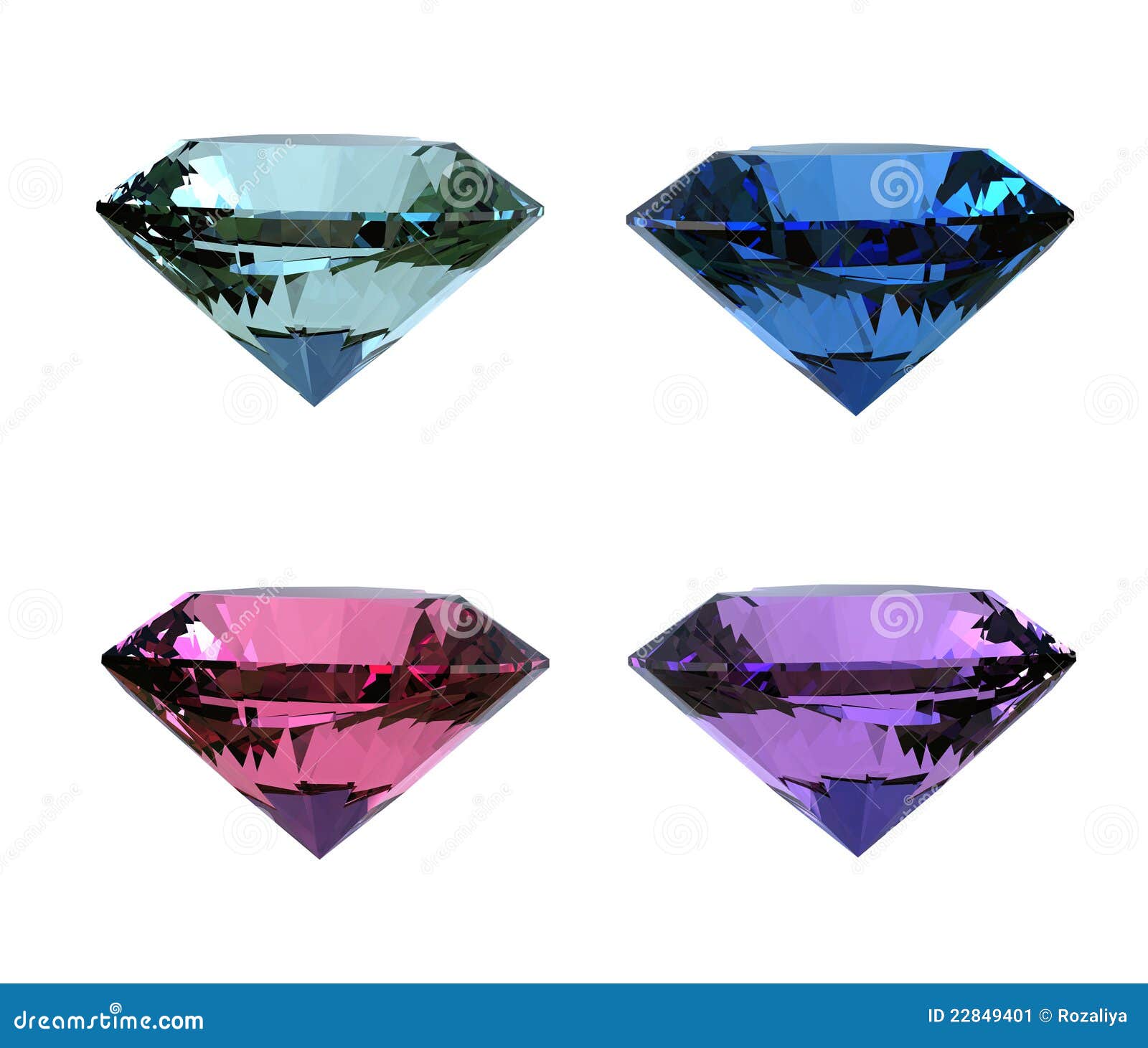 Collection Gemstone Round Shape Stock Image - Image of fiancee, diamond ...