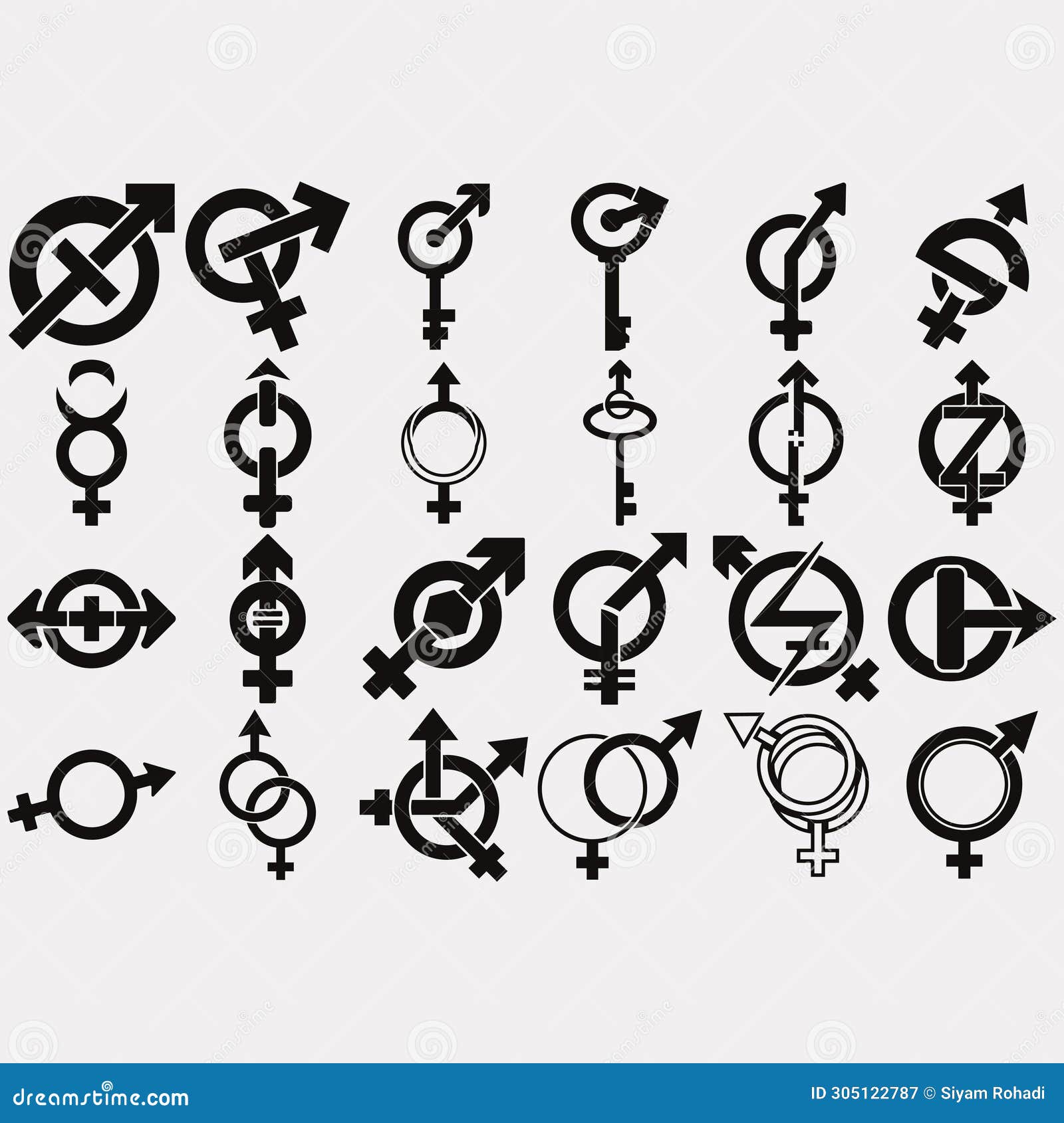 Collection of gender logos stock vector. Illustration of design - 305122787