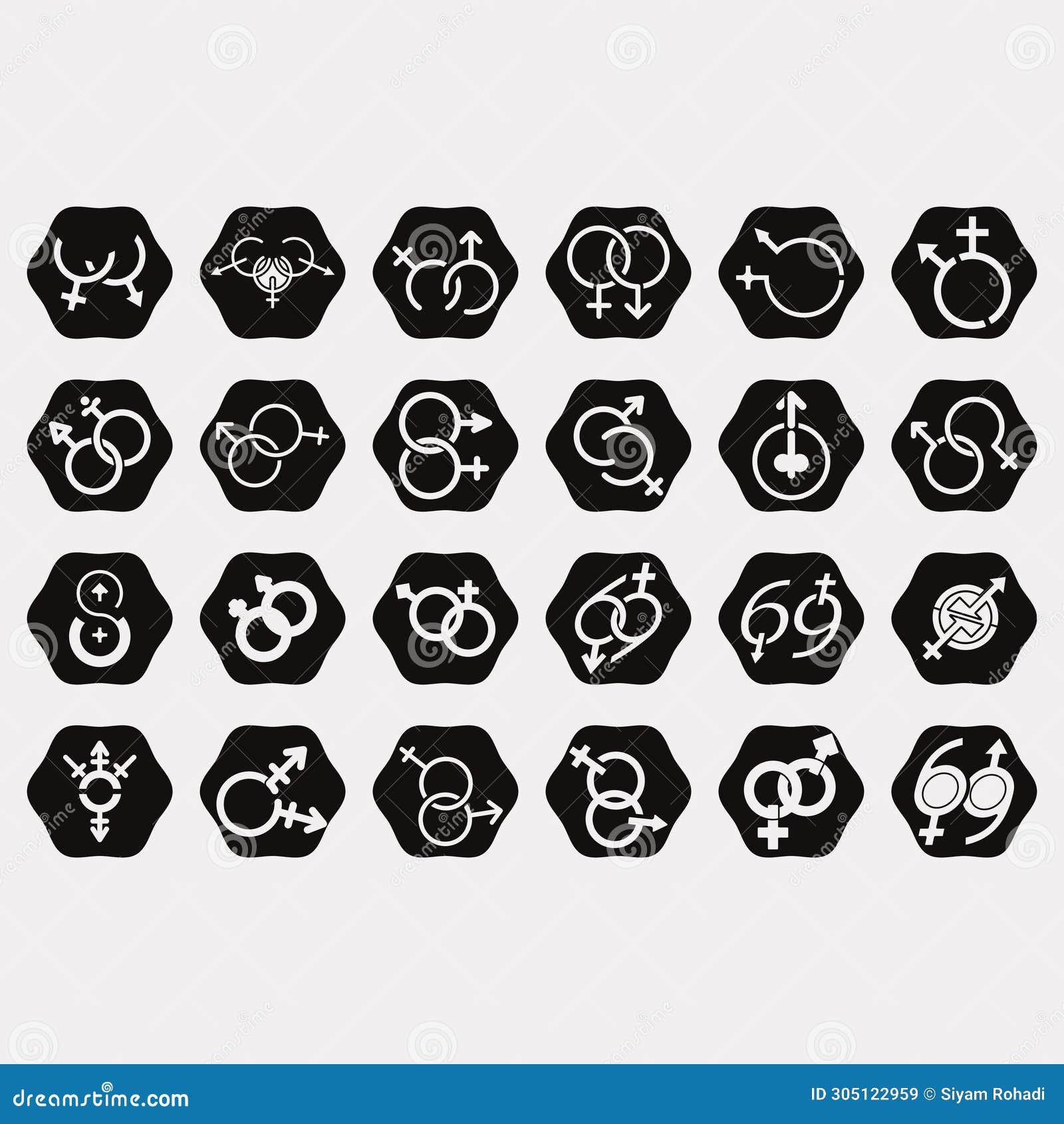 Collection of gender logos stock vector. Illustration of outline ...