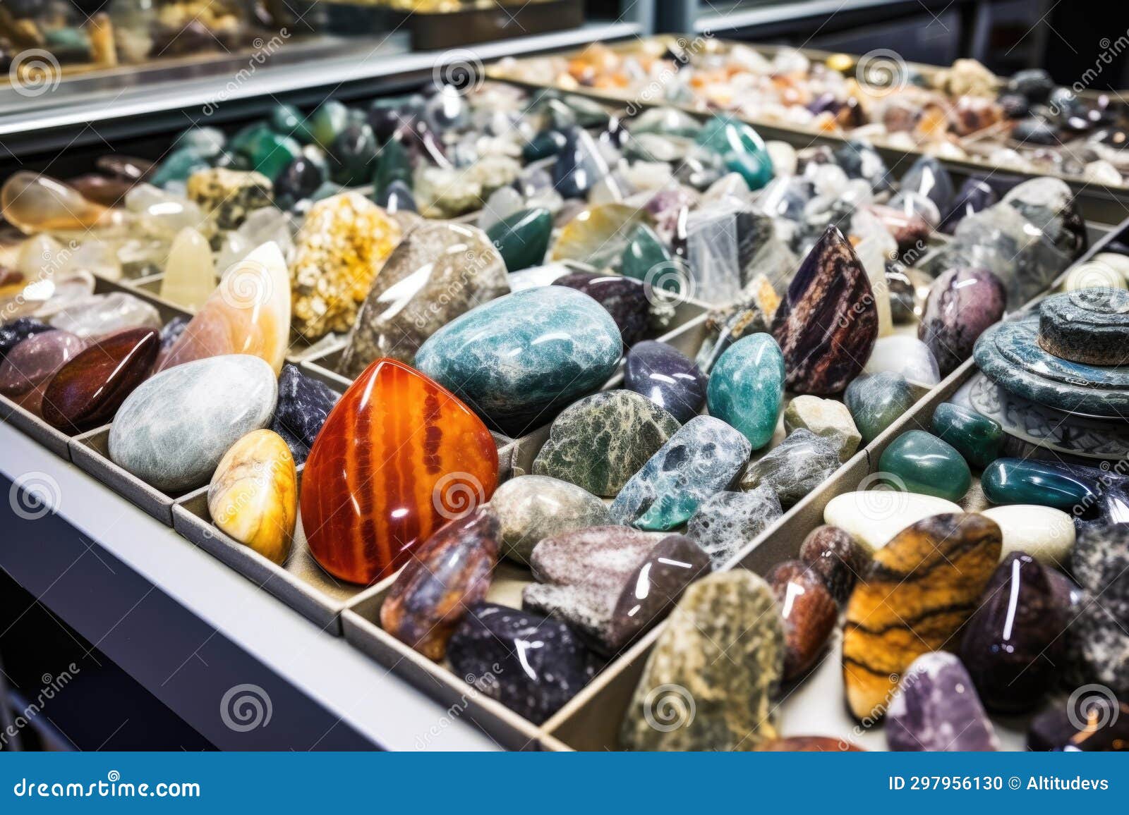 A Collection of Geological Specimens on a Lab Table Stock Photo - Image ...