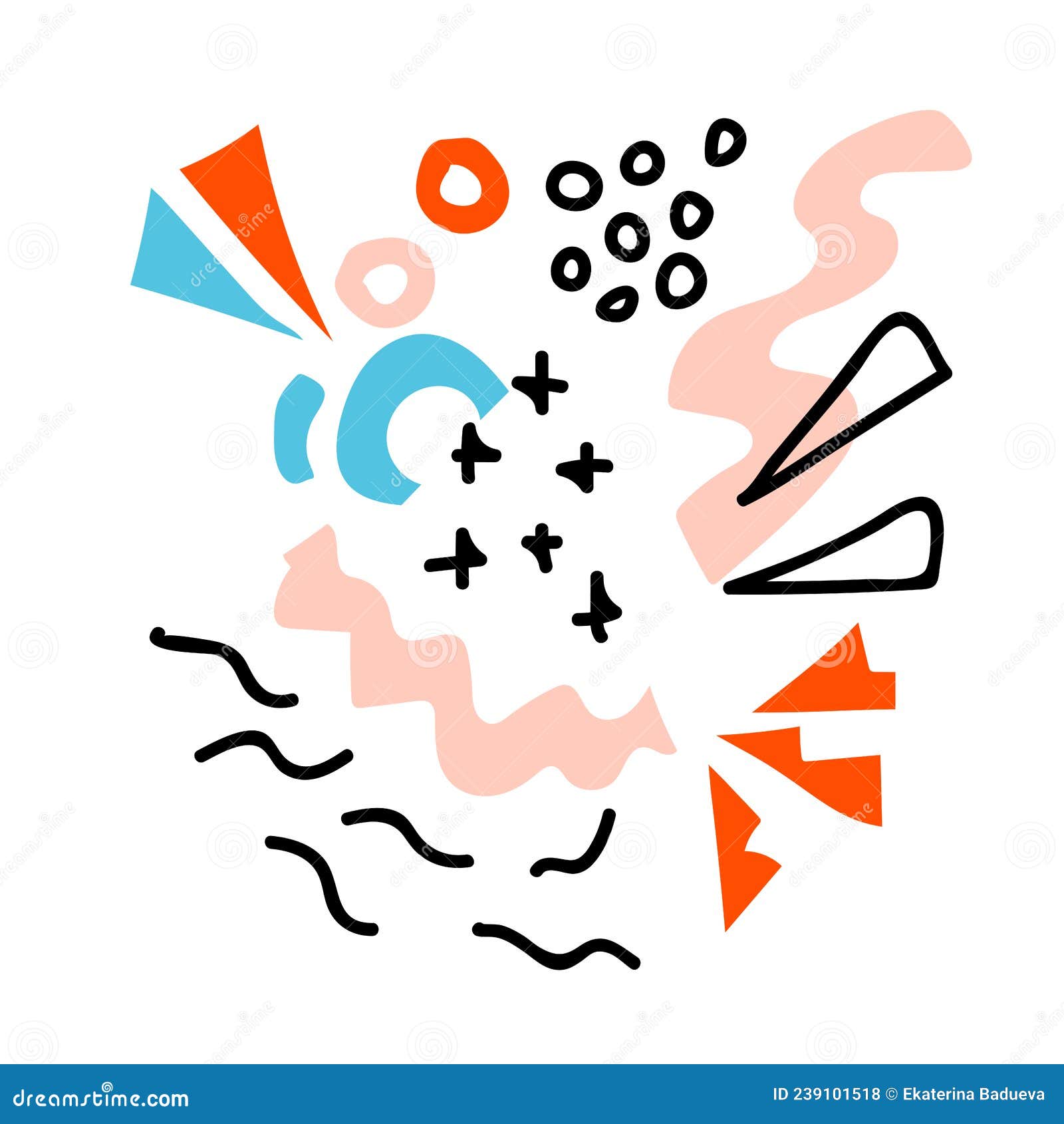 Collection of Geometric Abstract Shapes and Lines. Geometric Triangle ...