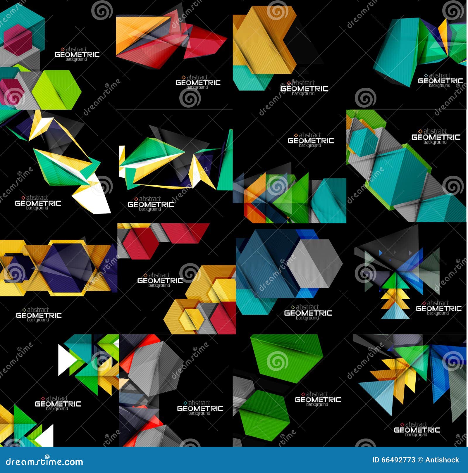 Collection of Geometric Banners Stock Vector - Illustration of ...