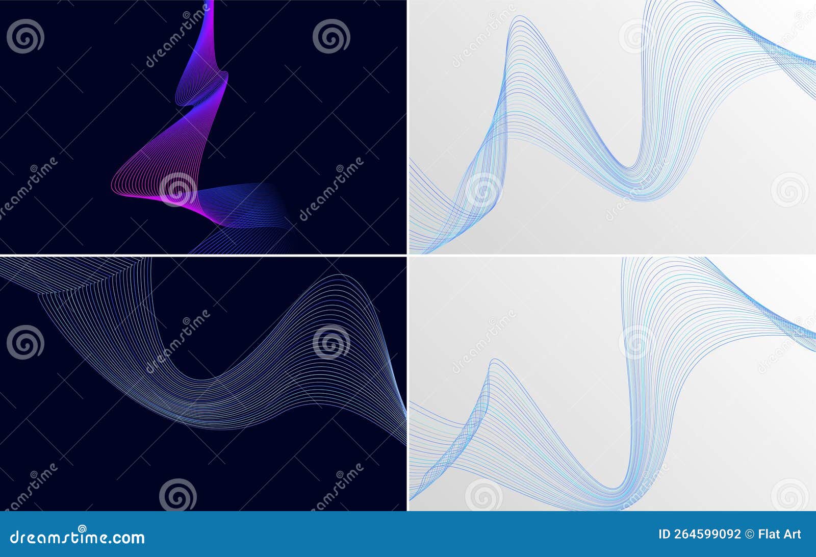 Collection of Geometric Minimal Lines Pattern Set Stock Vector ...