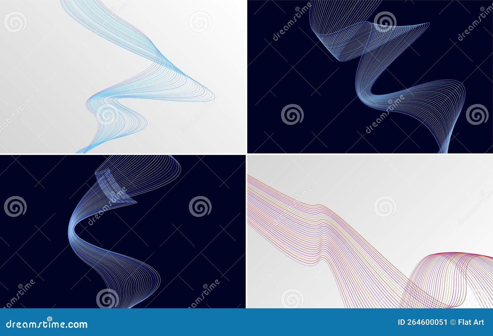 Collection of Geometric Minimal Lines Pattern Set Stock Vector ...