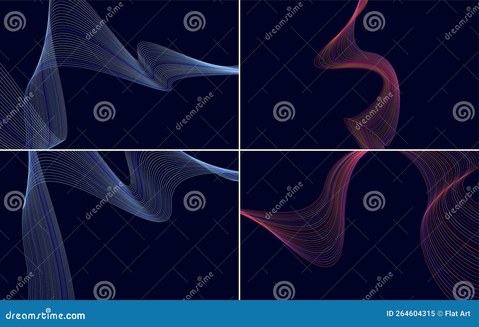 Collection of Geometric Minimal Lines Pattern Set Stock Vector ...