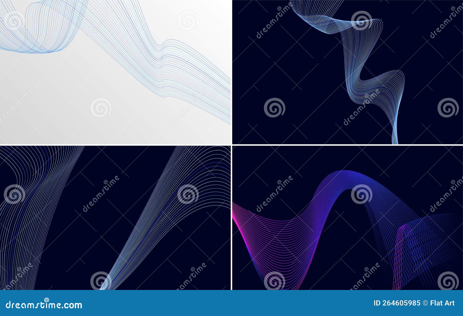 Collection of Geometric Minimal Lines Pattern Set Stock Vector ...