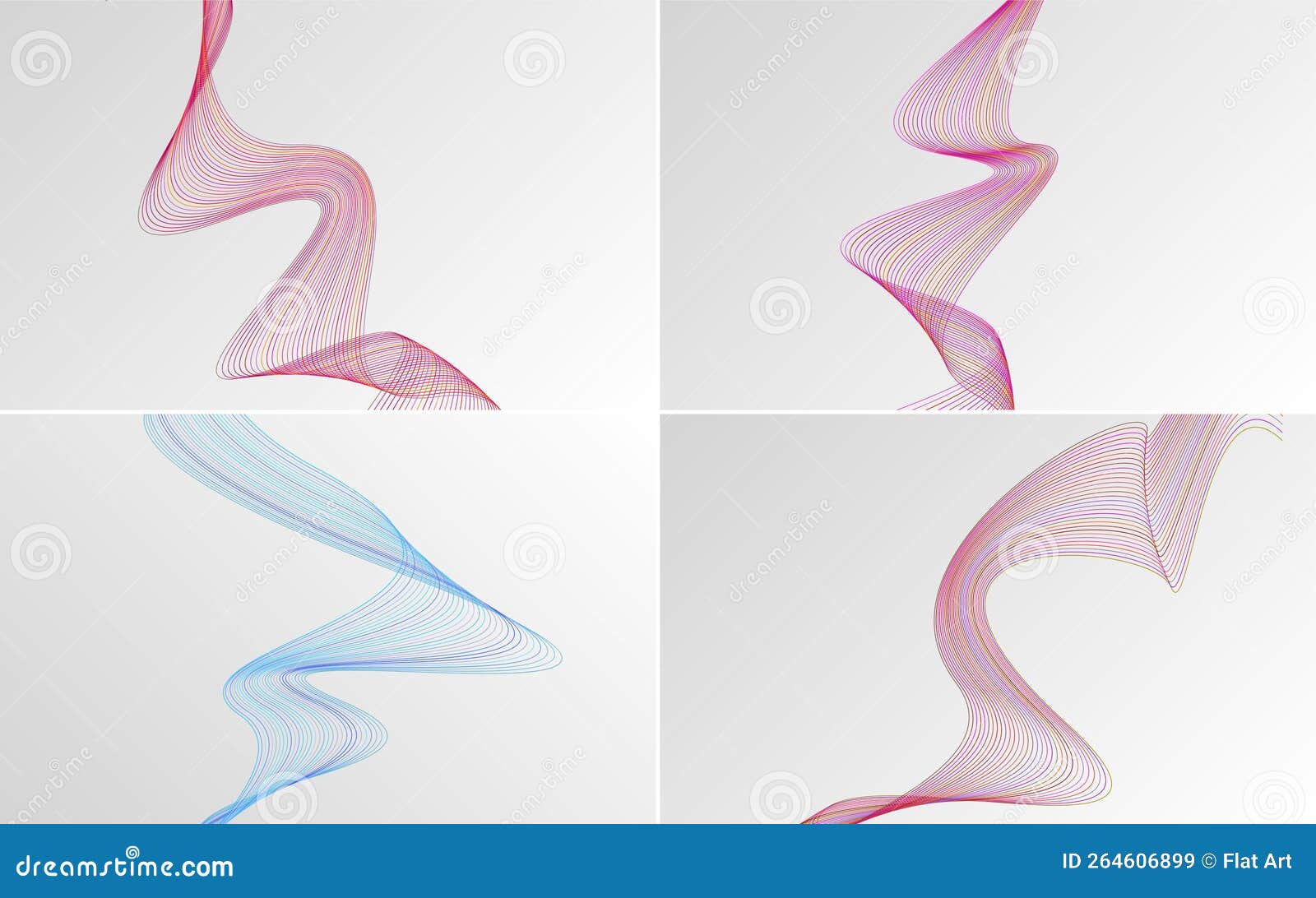 Collection of Geometric Minimal Lines Pattern Set Stock Vector ...